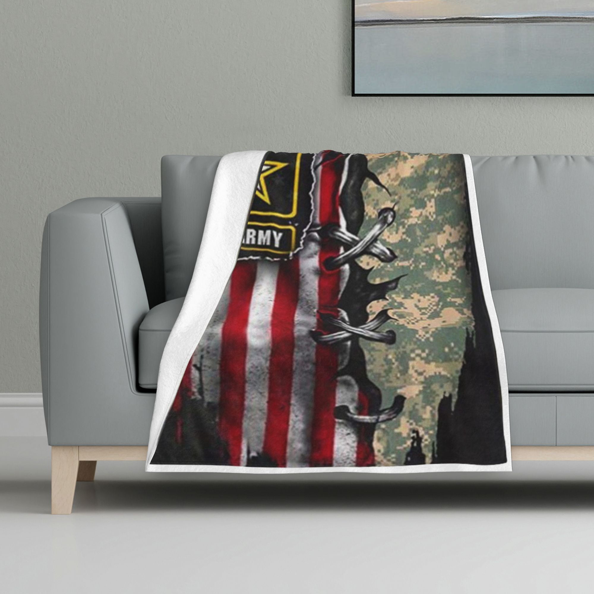 Honoring Our Heroes Us Army Flag Flannel Throw Blanket-Commemorating ...