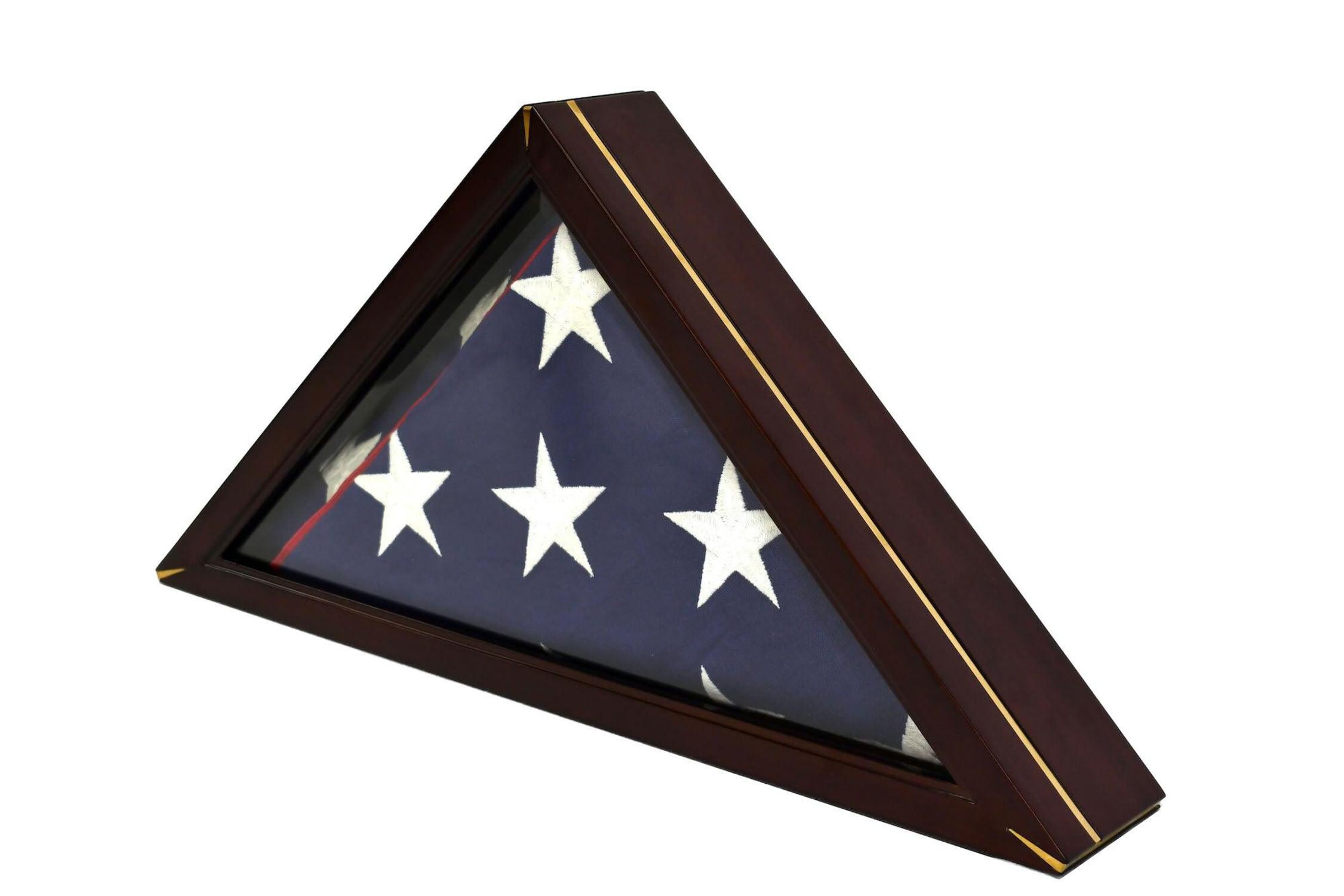 Honors Flag Display Case Glass Cabinet for 5x9.5' Flag - Walmart.com