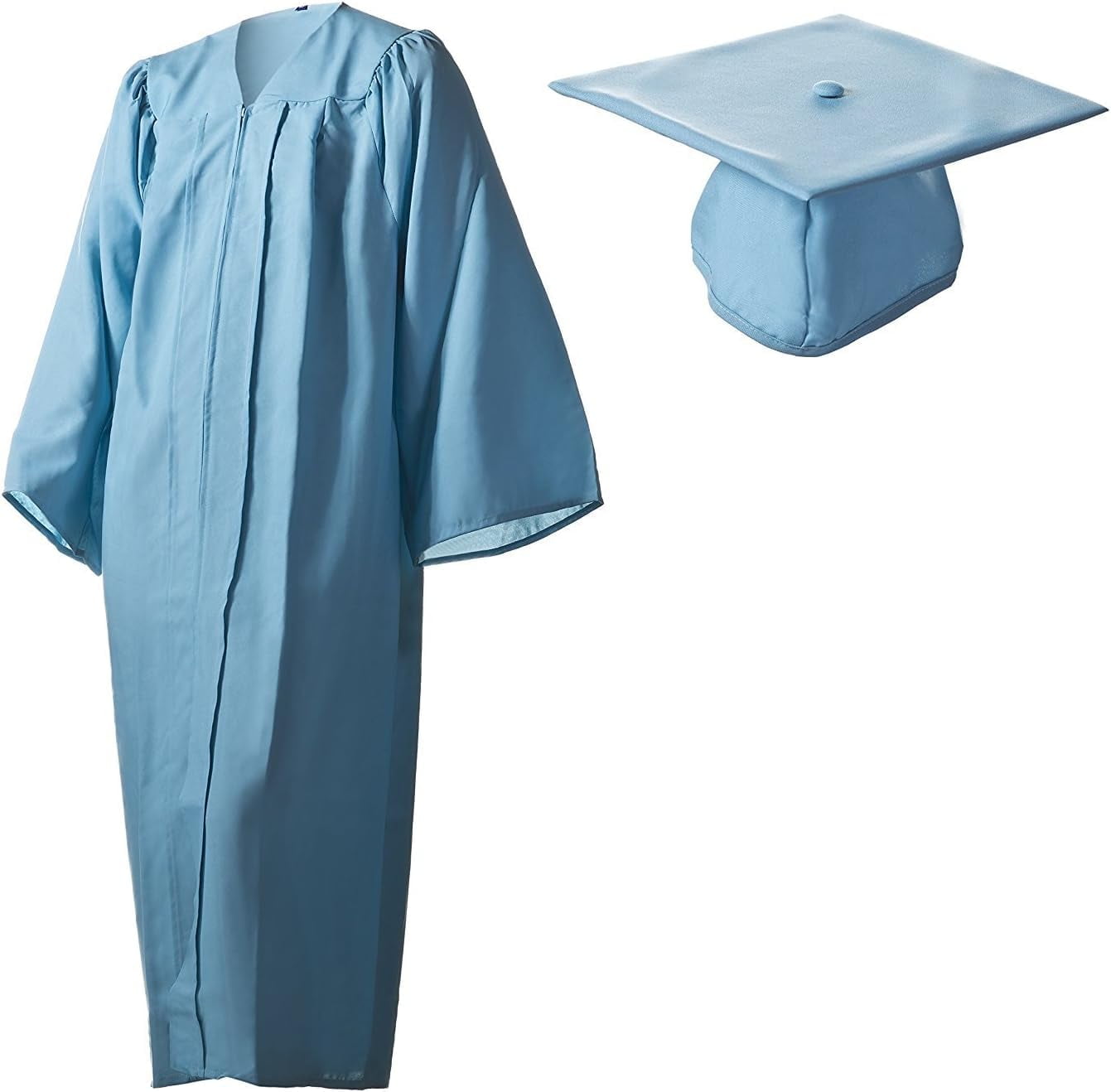 Honors Graduation Academic Cap and Gown Set (Light Blue, Matte, Size 33 ...