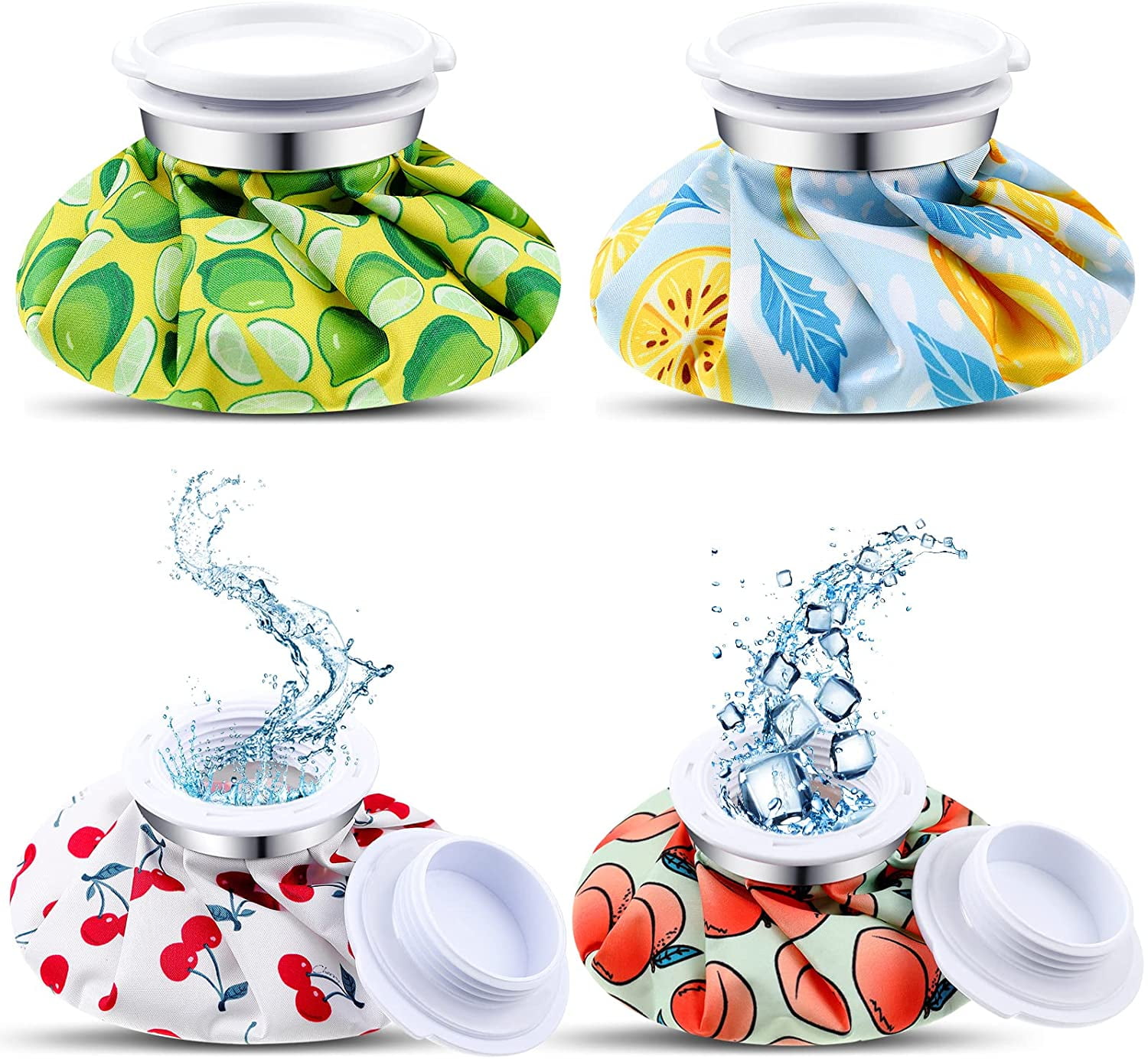 Honoson 4 Packs Reusable Ice Pack Cold and Hot Use Hot Water Bag Kids ...