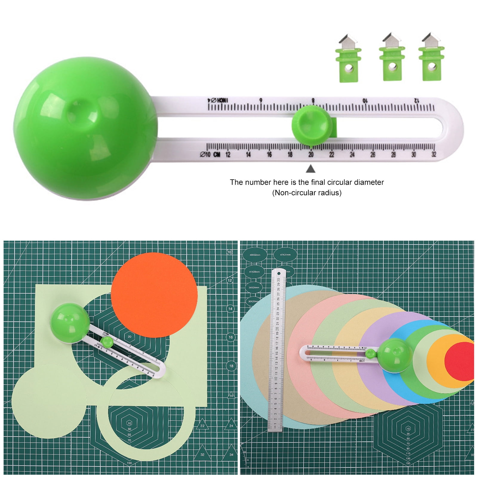 Honrane 1 Set Circle Cutter Easy to Use: Durable Round Cutter with ...