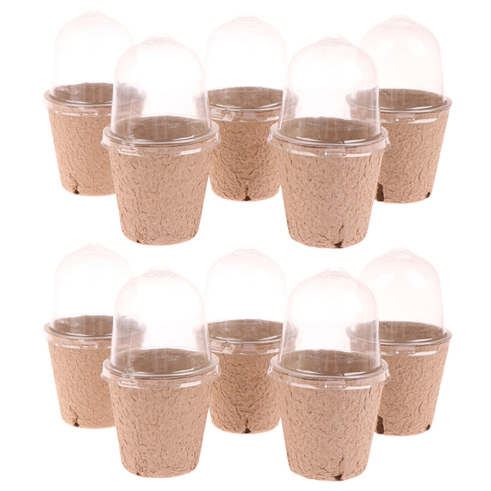 Hevirgo 10-Pack Biodegradable Nursery Pots with Ventilation Holes and ...