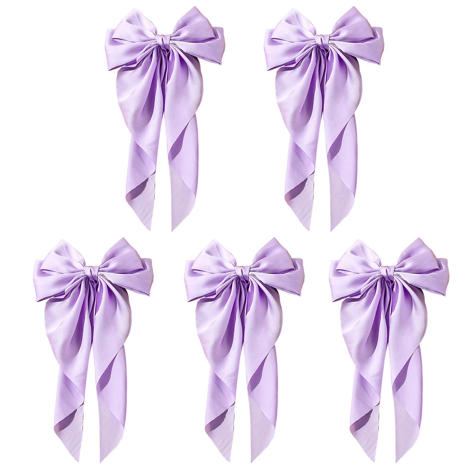 Honrane Bowknot Decor Side Hair Clip Bow Hair Clips Satin Bow Hair ...