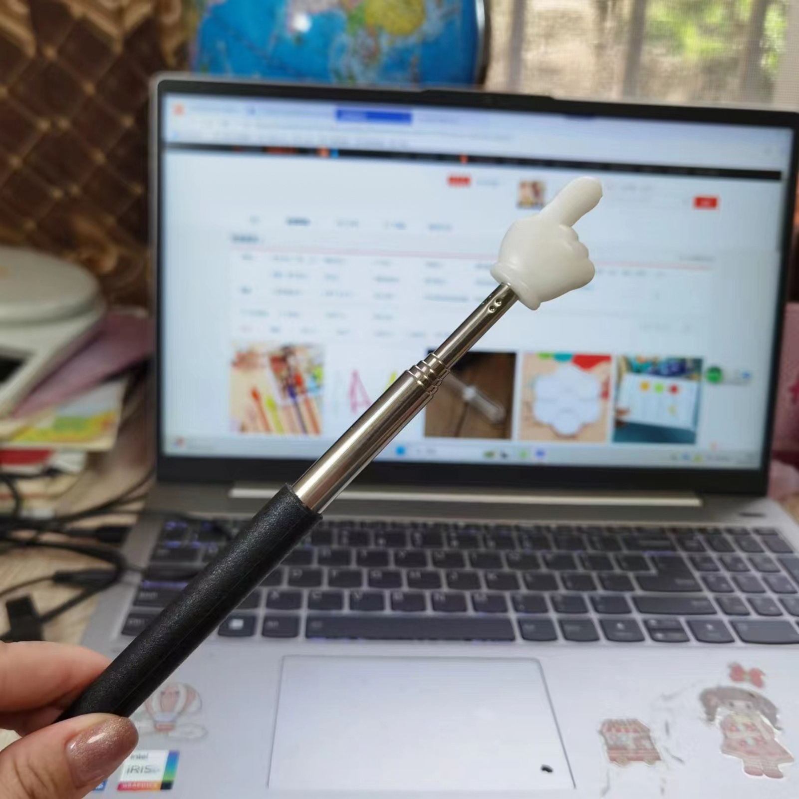 Honrane Extendable Finger Stick Adjustable Whiteboard Stick Extendable ...