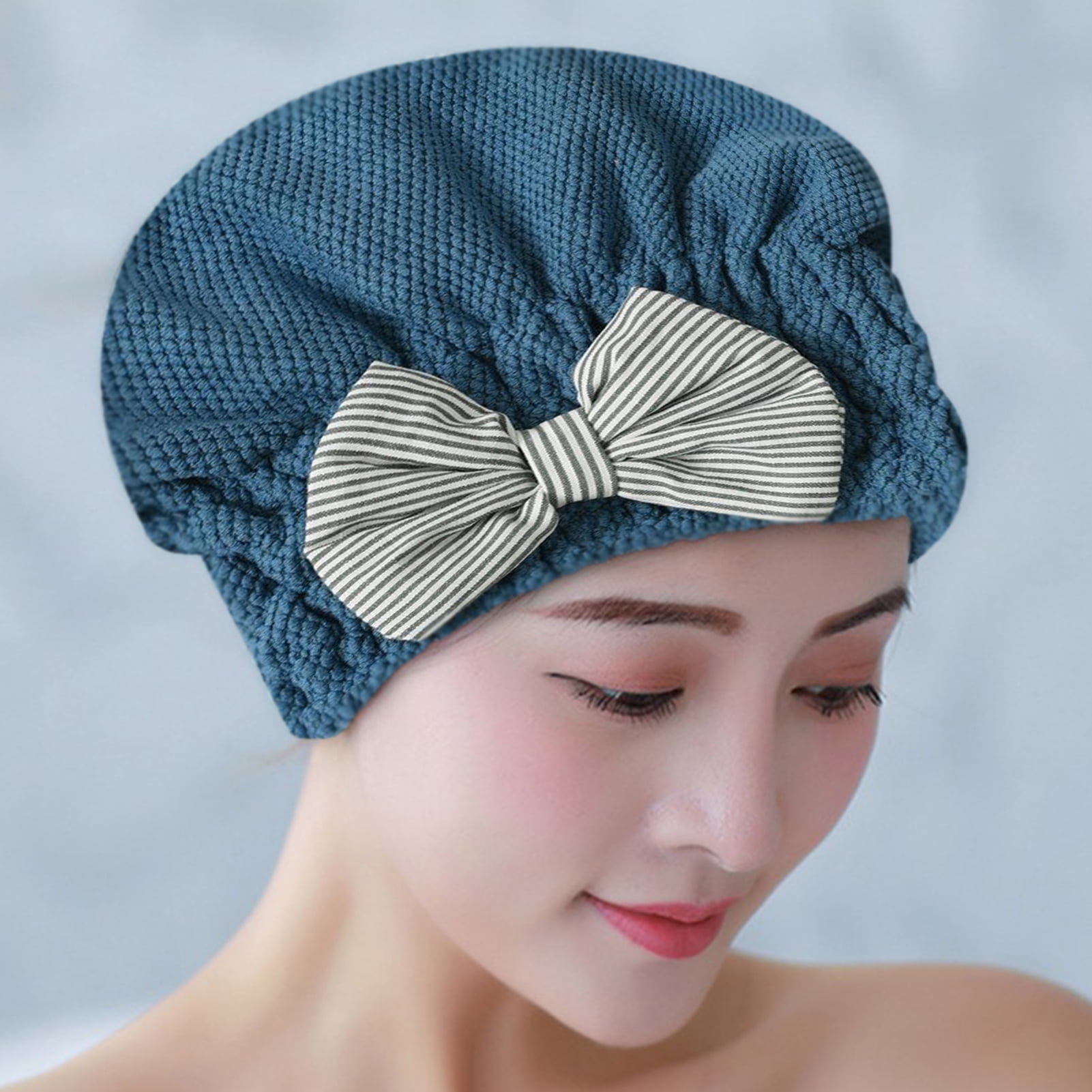 Honrane Hair Drying Cap Stretchy Multi-functional Coral Fleece Women ...
