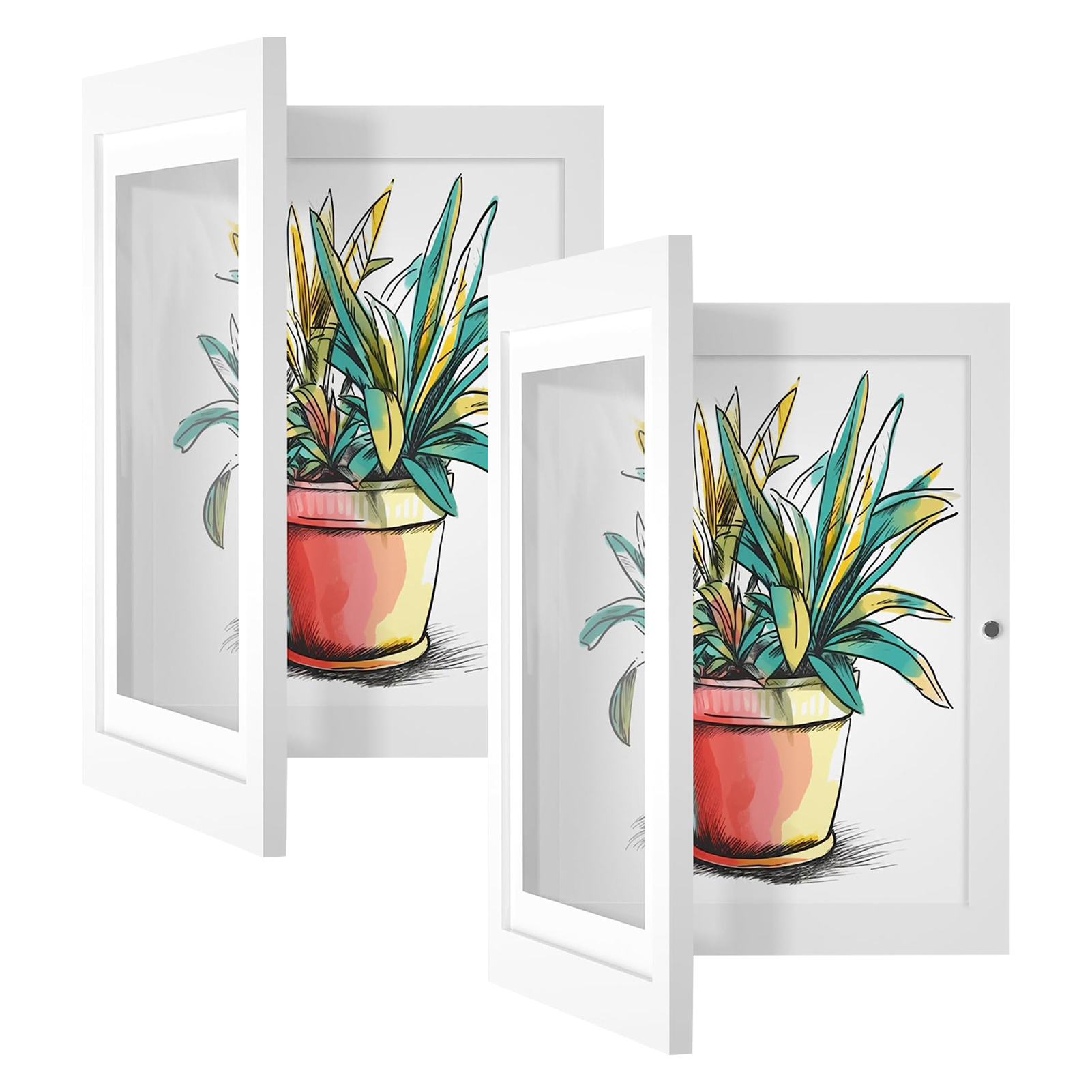 Honrane Photo Frame Front Opening Picture Display Artwork Easy to Use ...