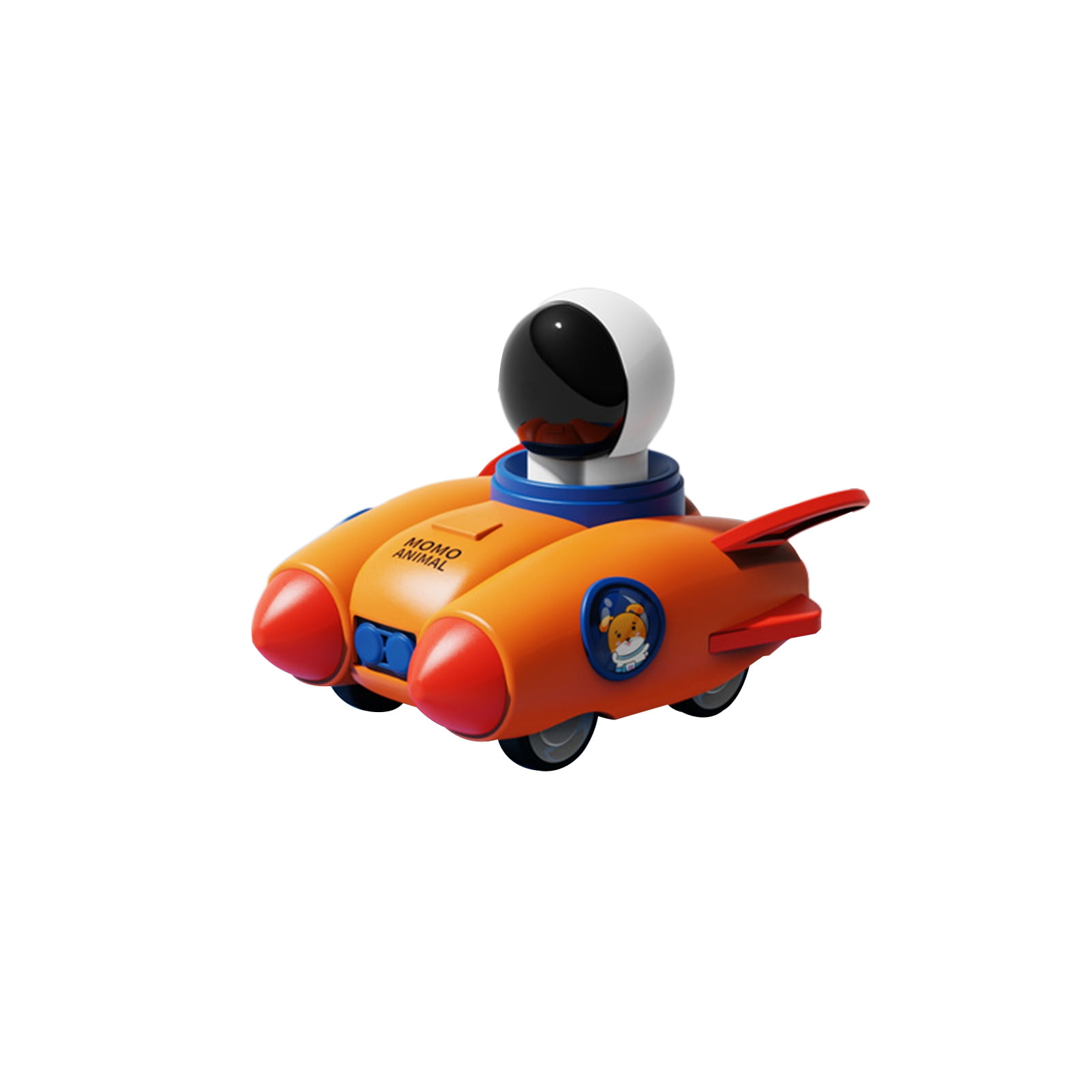 Honrane Rocket Toy Car for Kids Cartoon Rocket Push Pull Toy Cartoon ...