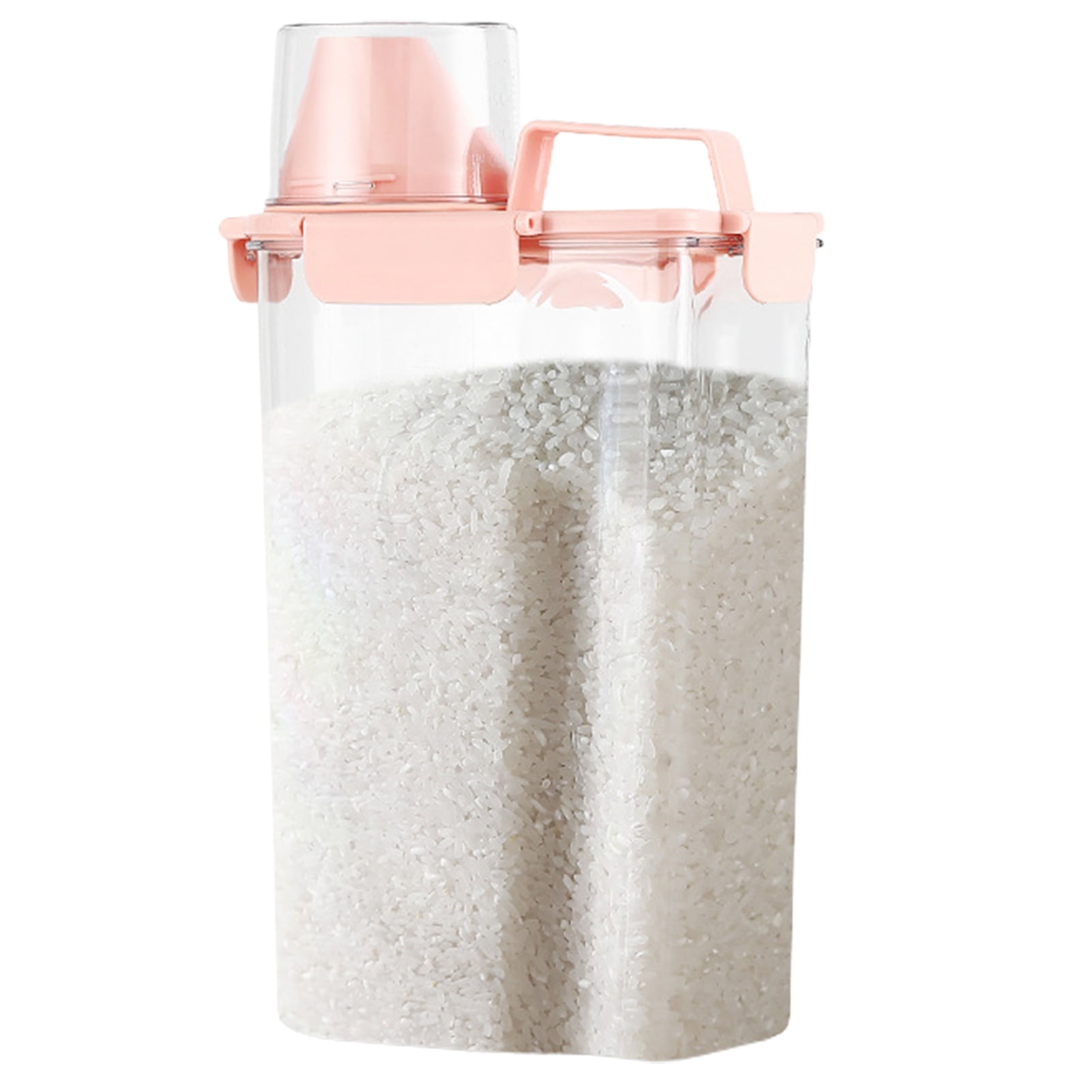 Honrane Sturdy Plastic Rice Container Large Capacity Rice Container 3l ...