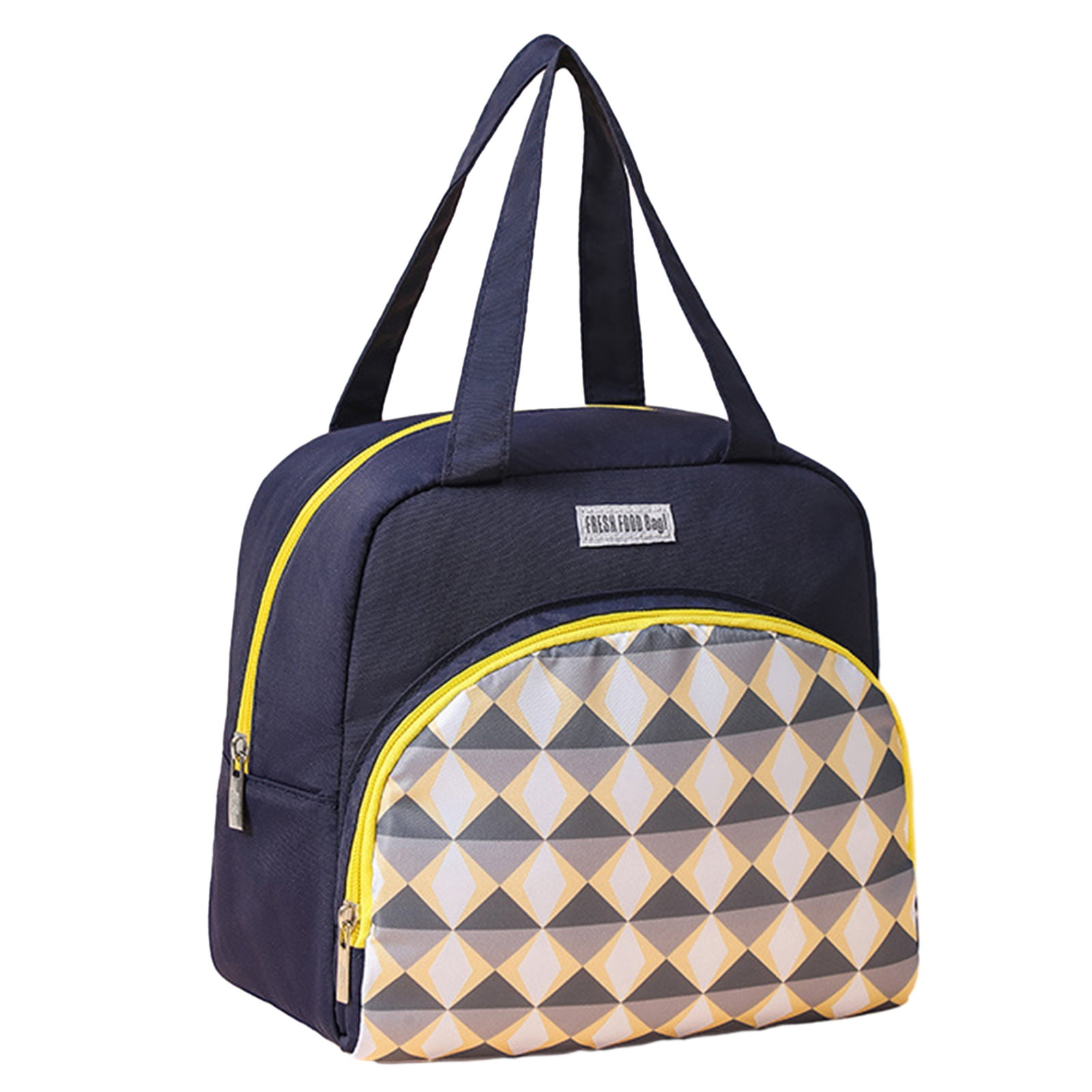 Honrane Waterproof Lunch Bag Colorful Geometric Pattern Lunch Box Bag ...