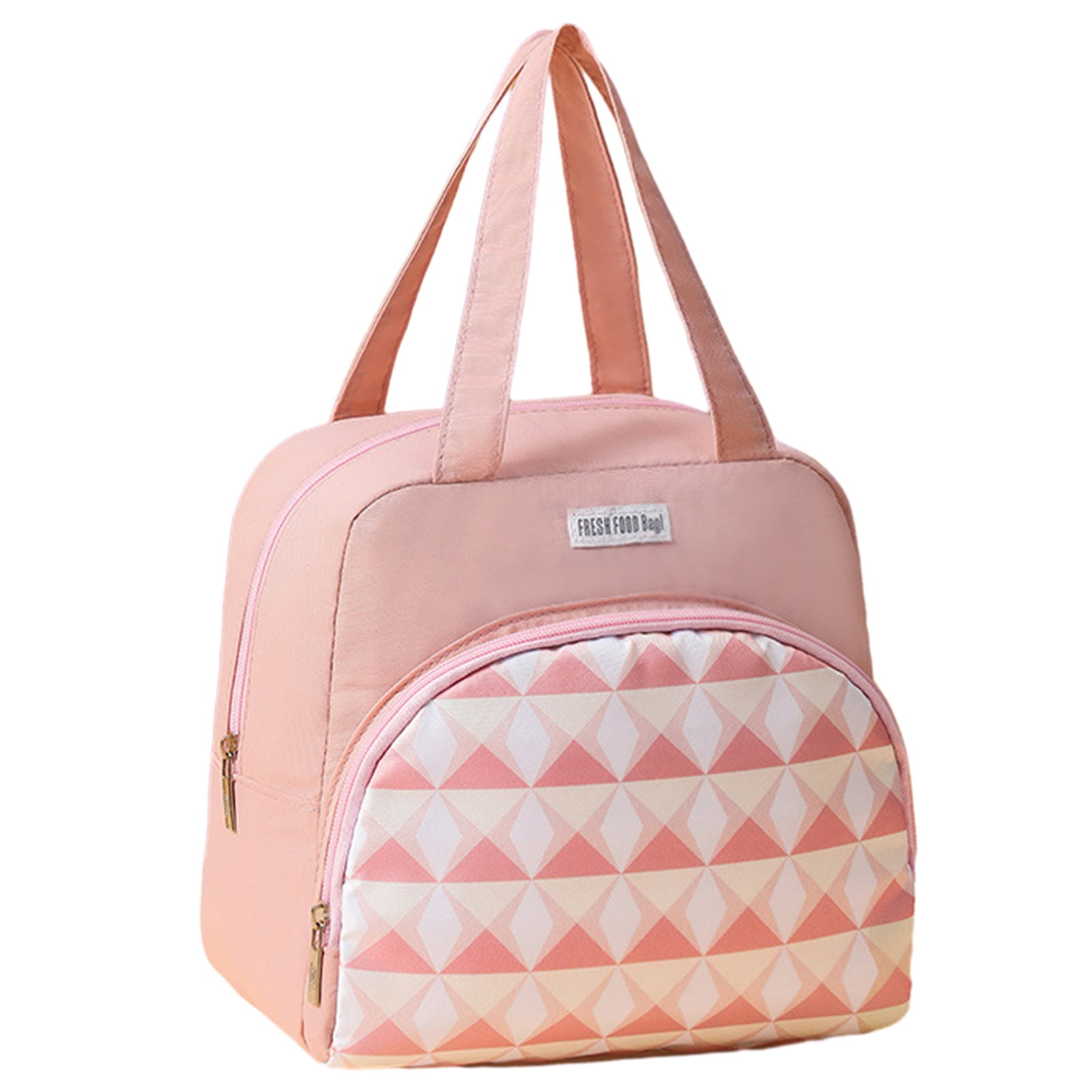 Honrane Waterproof Lunch Bag Colorful Geometric Pattern Lunch Box Bag ...