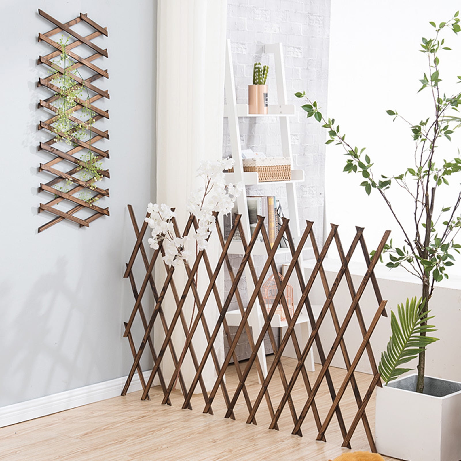 Hevirgo Wooden Trellis - Expandable Wall Decoration: Climbing Air ...