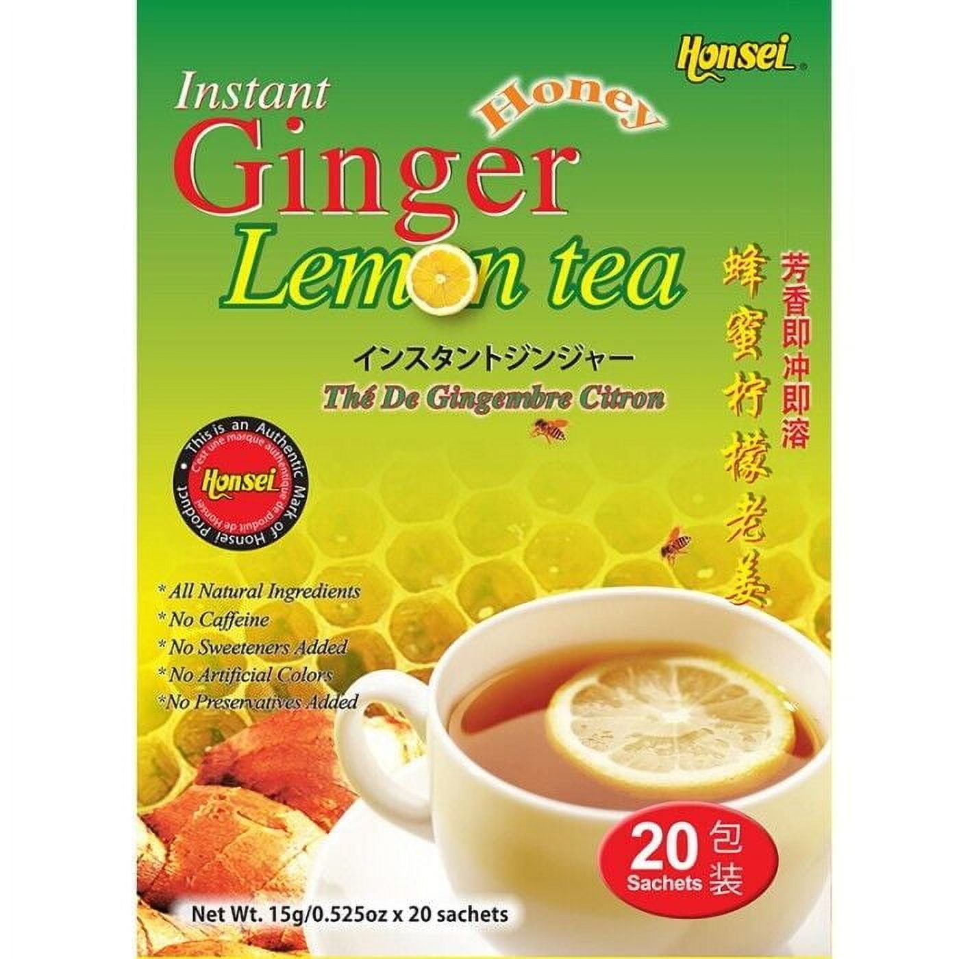 Honsei Instant Ginger Honey Lemon Tea, 15g/0.52 oz.20 Sachets Per Box ...