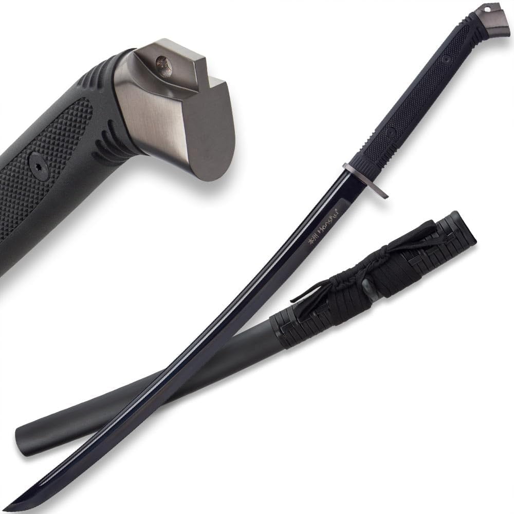 Honshu Boshin Midnight Forge Wakizashi | 22 1/2" Black 1060 High Carbon ...