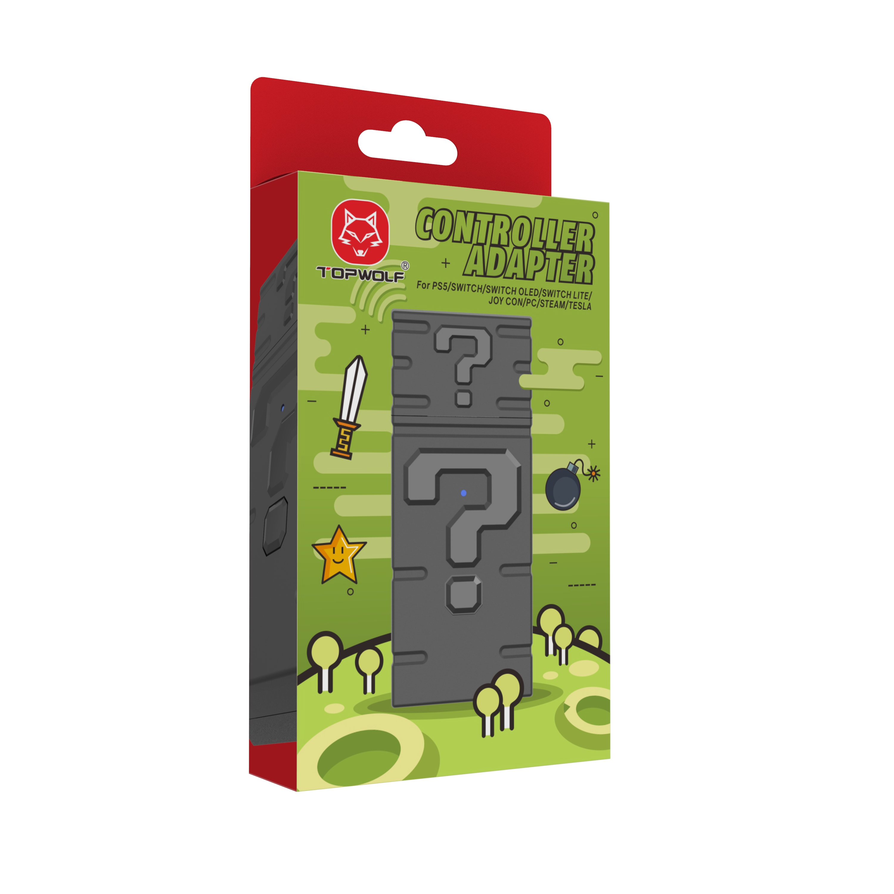 Honson Wireless USB Bluetooth Controller Adapter for Nintendo Switch ...