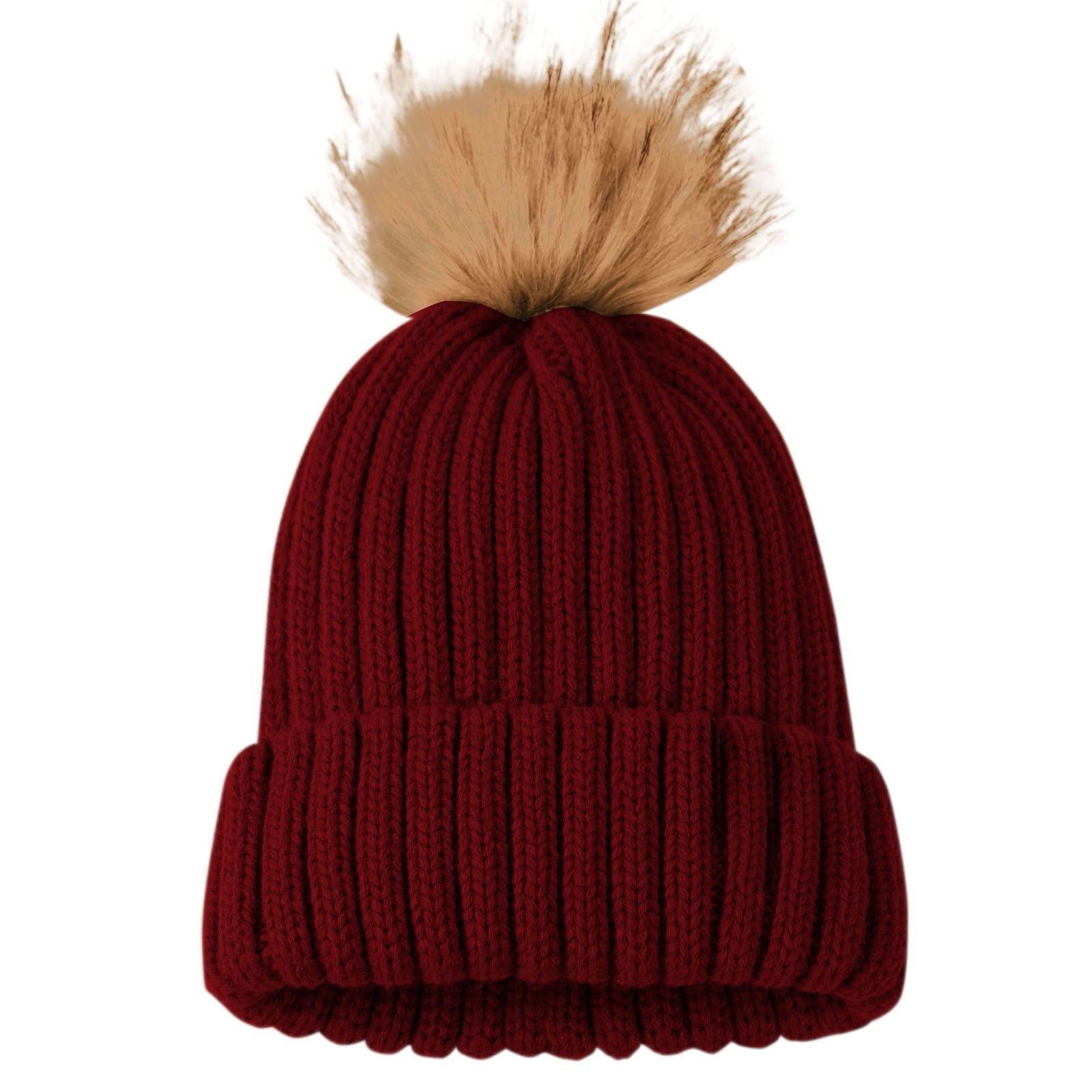 Hontri Acrylic Bomber Hats in Clearance, Womens Winter Knitted Hat with ...