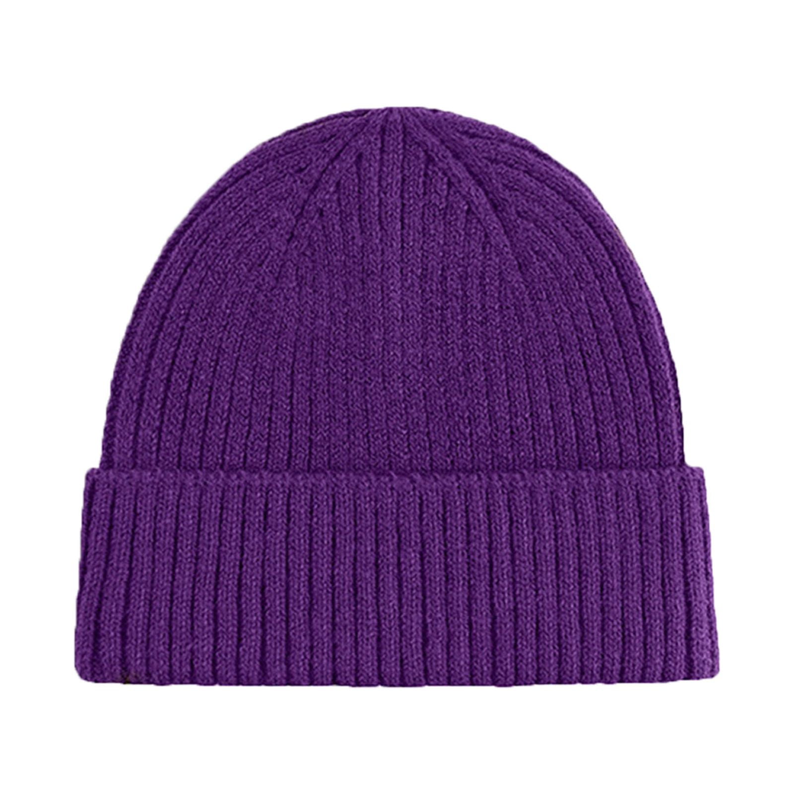 Hontri Beanie for Women Skull Cap Hot Soft Yarn Custom Plain Cuff Knit ...