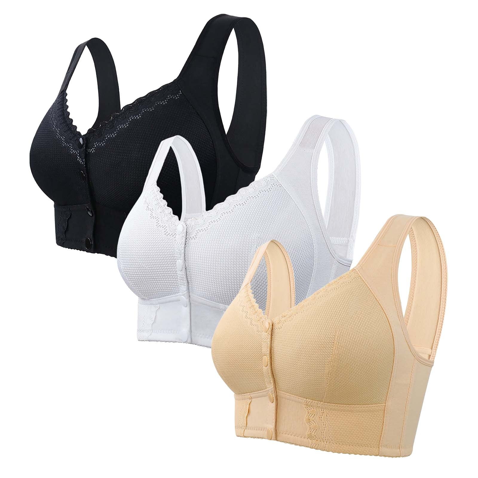 Hontri Bra Bra for Senior Front Closure Breathable Bra for Seniors ...