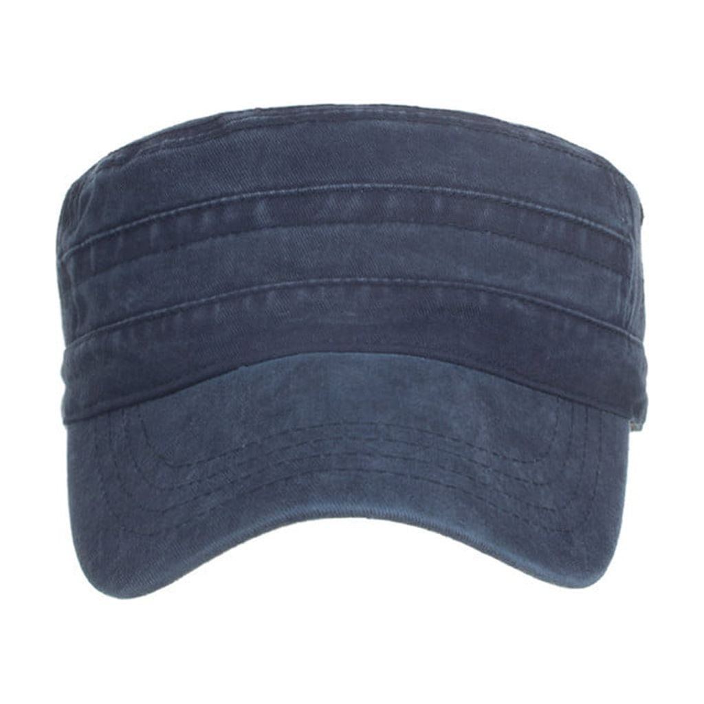 Hontri Hat Washed Cotton Military Caps Cadet Caps Unique Design Vintage ...