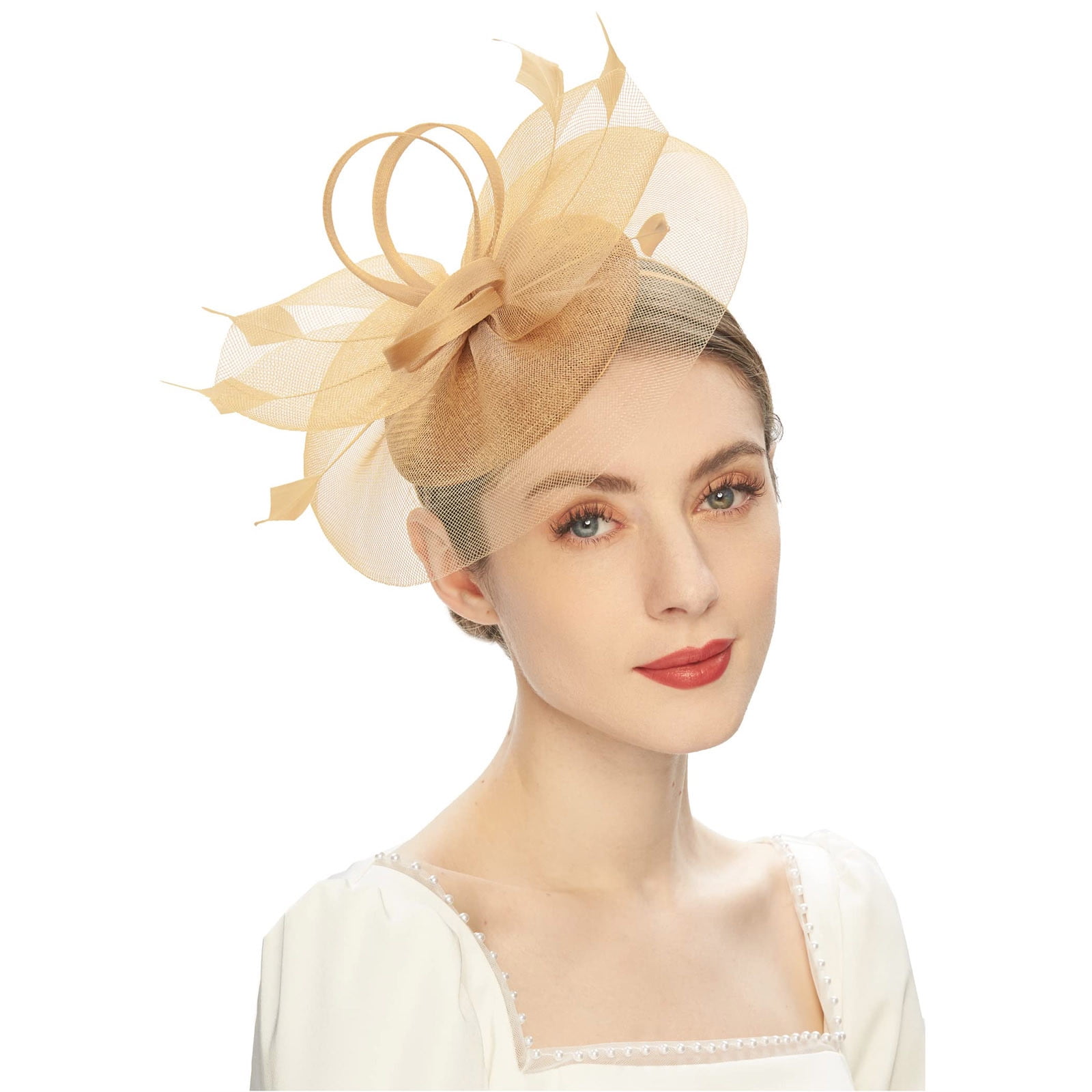 Hontri Head Scarf Tea Party Fascinator Kentuckys Derbys Hat Fascinator ...