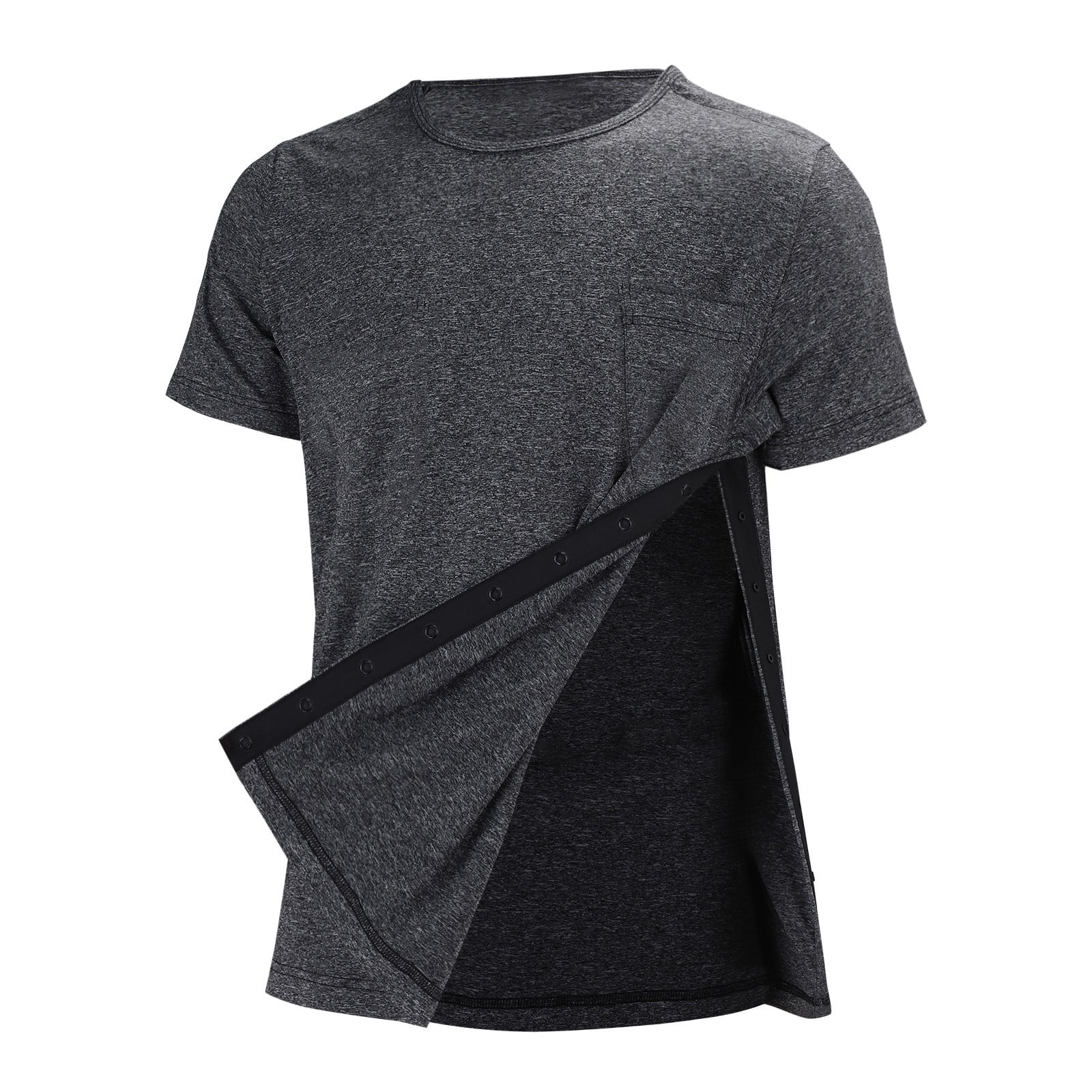 Hontri Men T Shirts Men's Post Shoulder Recovery Shirts Full Tear Long ...