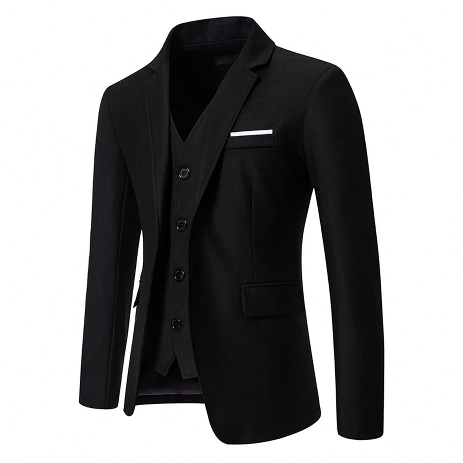 Hontri Men's Suit Slim Fit , Men's Casual Suit Jackets 1 Button ...