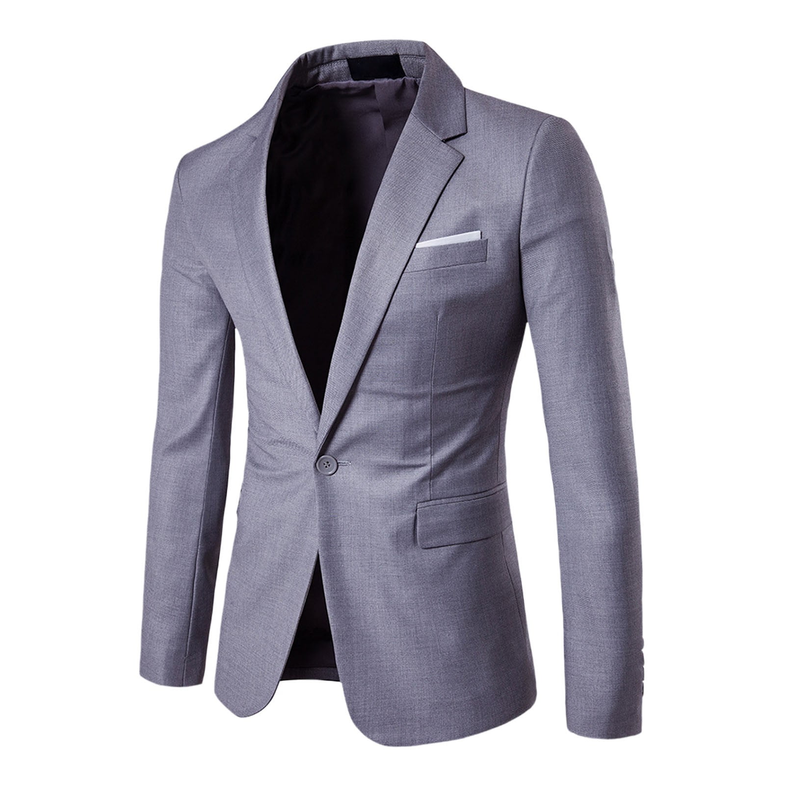 Hontri Men's Suit Slim Fit , Men's Suit Jacket One Button Slim Fit ...