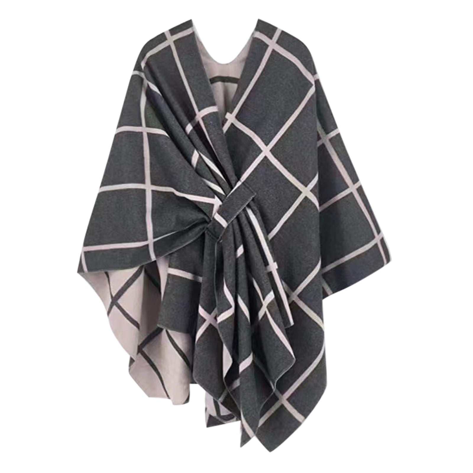 Hontri Ponchos Adult Women's Shawl Wrap Poncho Cape Open Front Cardigan ...