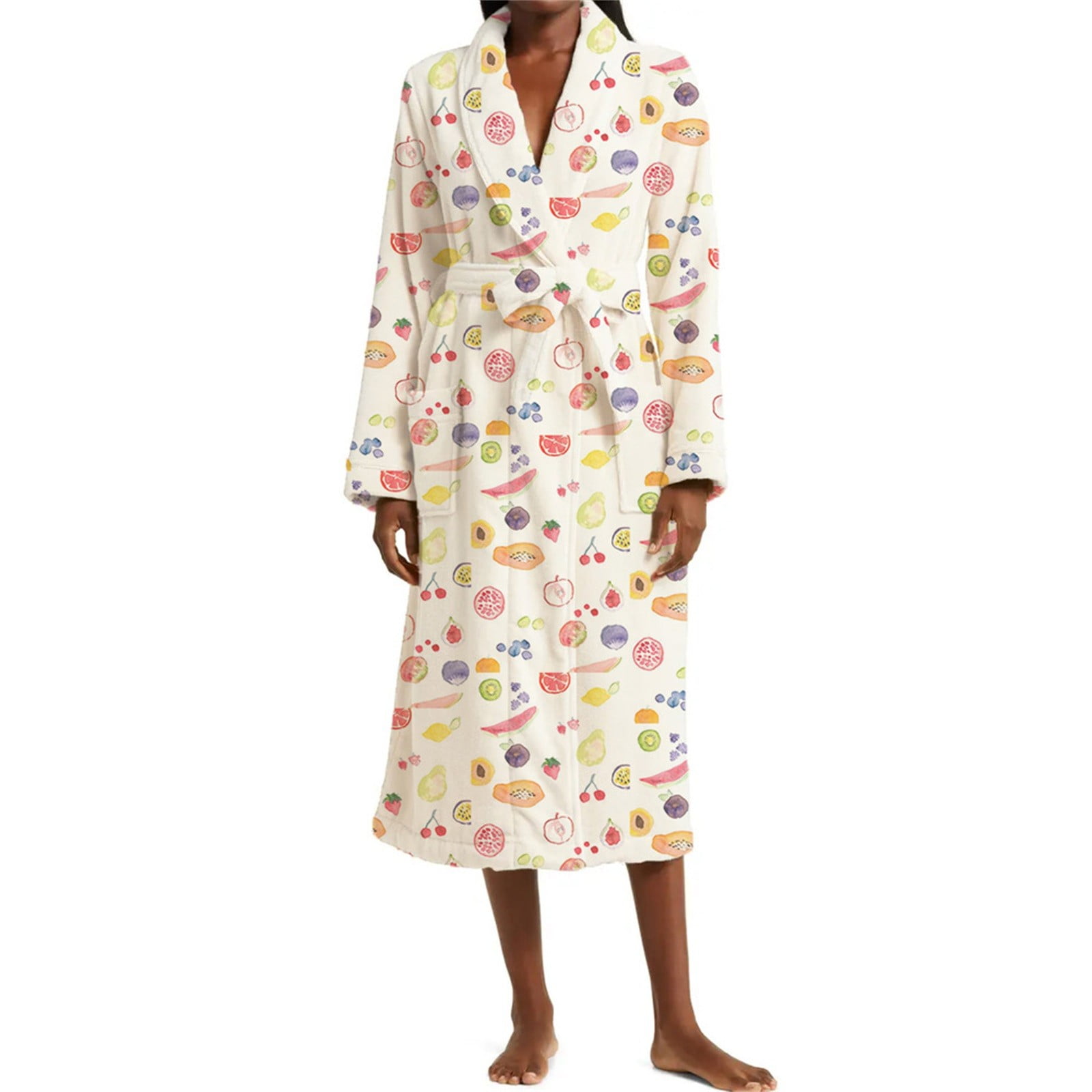 Hontri Robes for Women -Robe,Women Soft Dressing Gown Floral Fruit ...