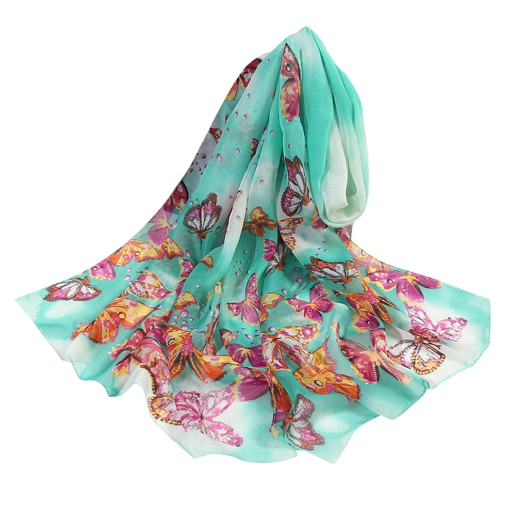 Hontri Scarf Simulation Shawl Flower 160*50Cm Women Print Soft Scarves ...