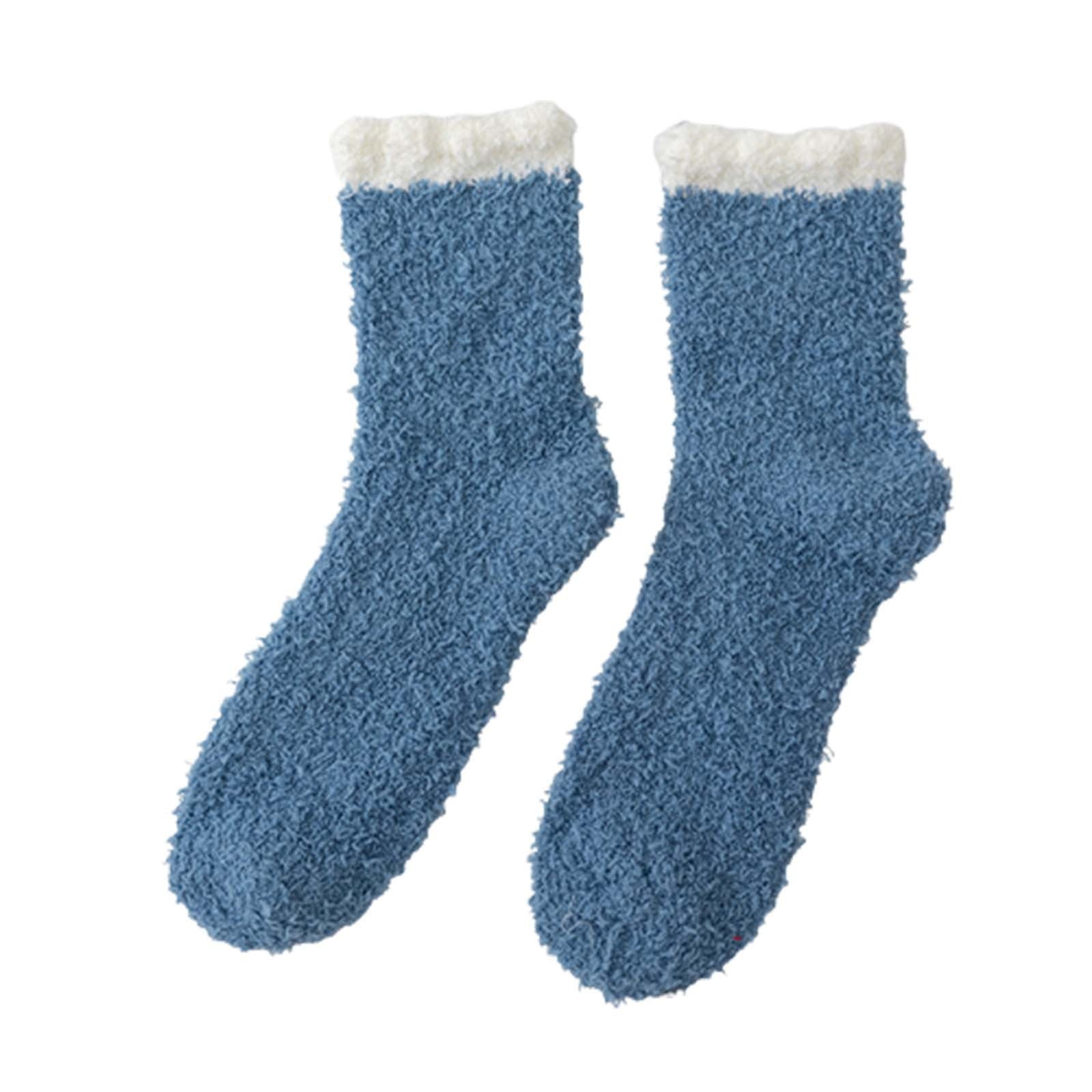 Hontri Slouchy Socks for Women Fuzzy Socks for Women with Grips Plush ...