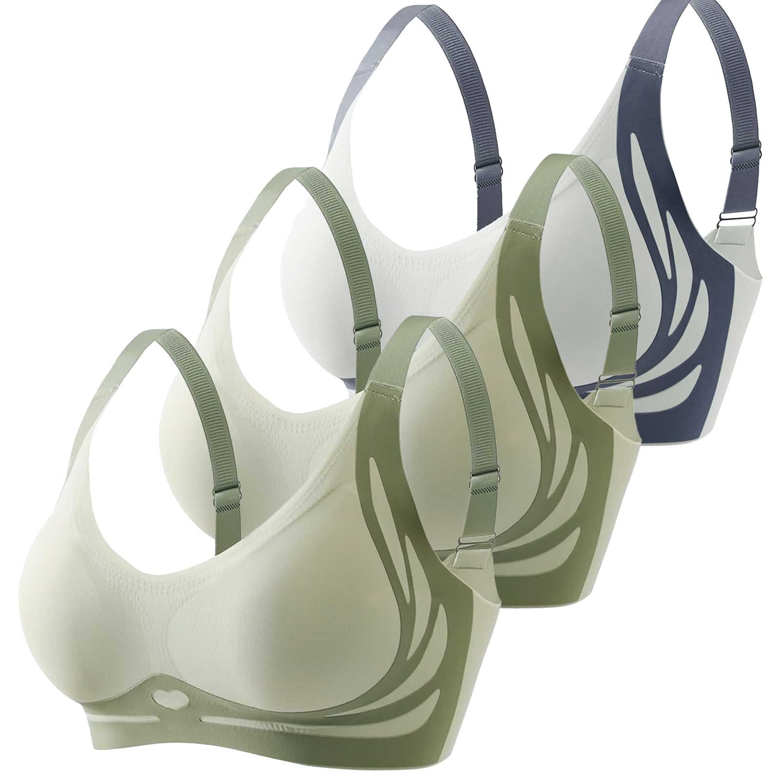 Hontri Wirefree Seamless Bras 3-Pack - Anti-Sagging Full Coverage ...