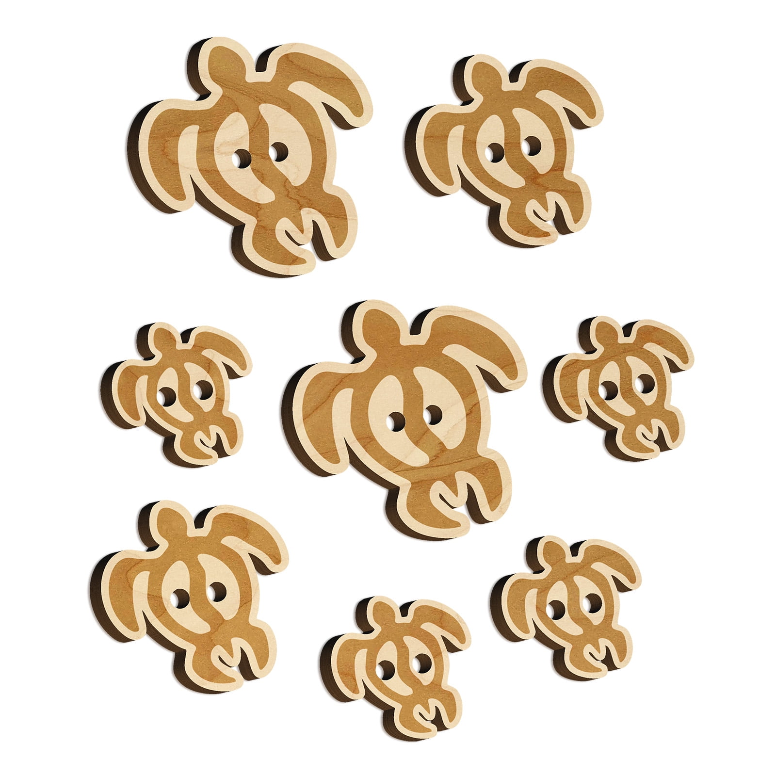 Honu Hawaiian Sea Turtle Wood Buttons for Crochet Knitting Sewing DIY ...