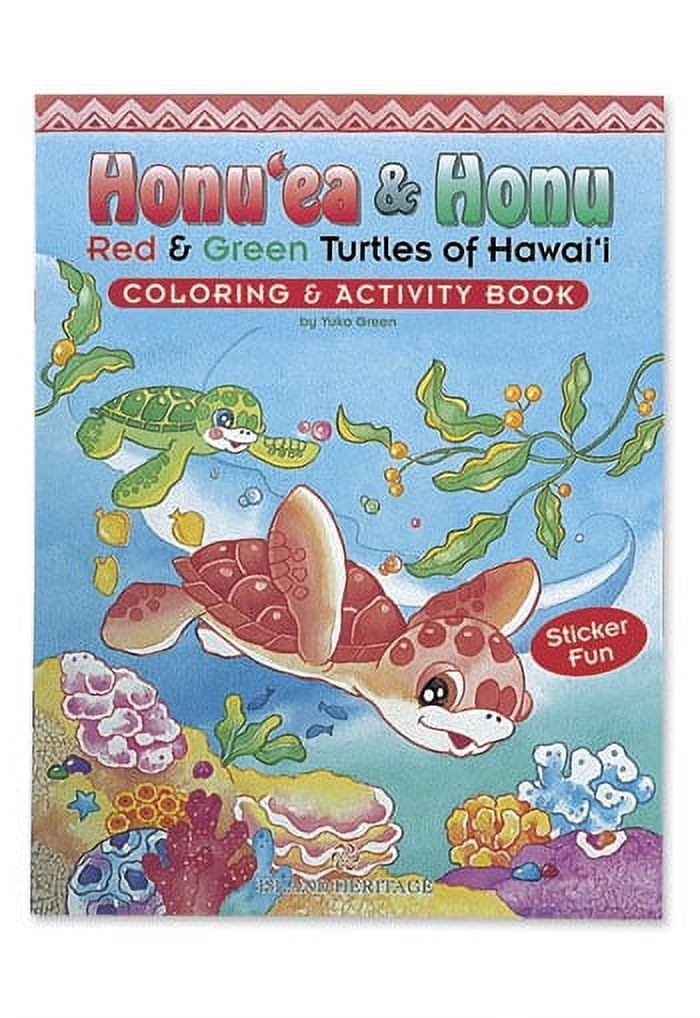 Honu'ea & Honu Red & Green Turtles of Hawai'i Coloring & Activity Book ...