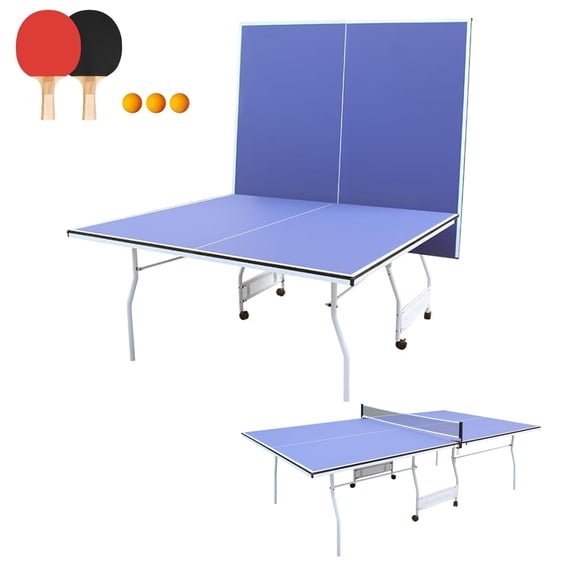 HooKung 9ft Ping Pong Table Foldable Table Tennis Table for Indoor ...