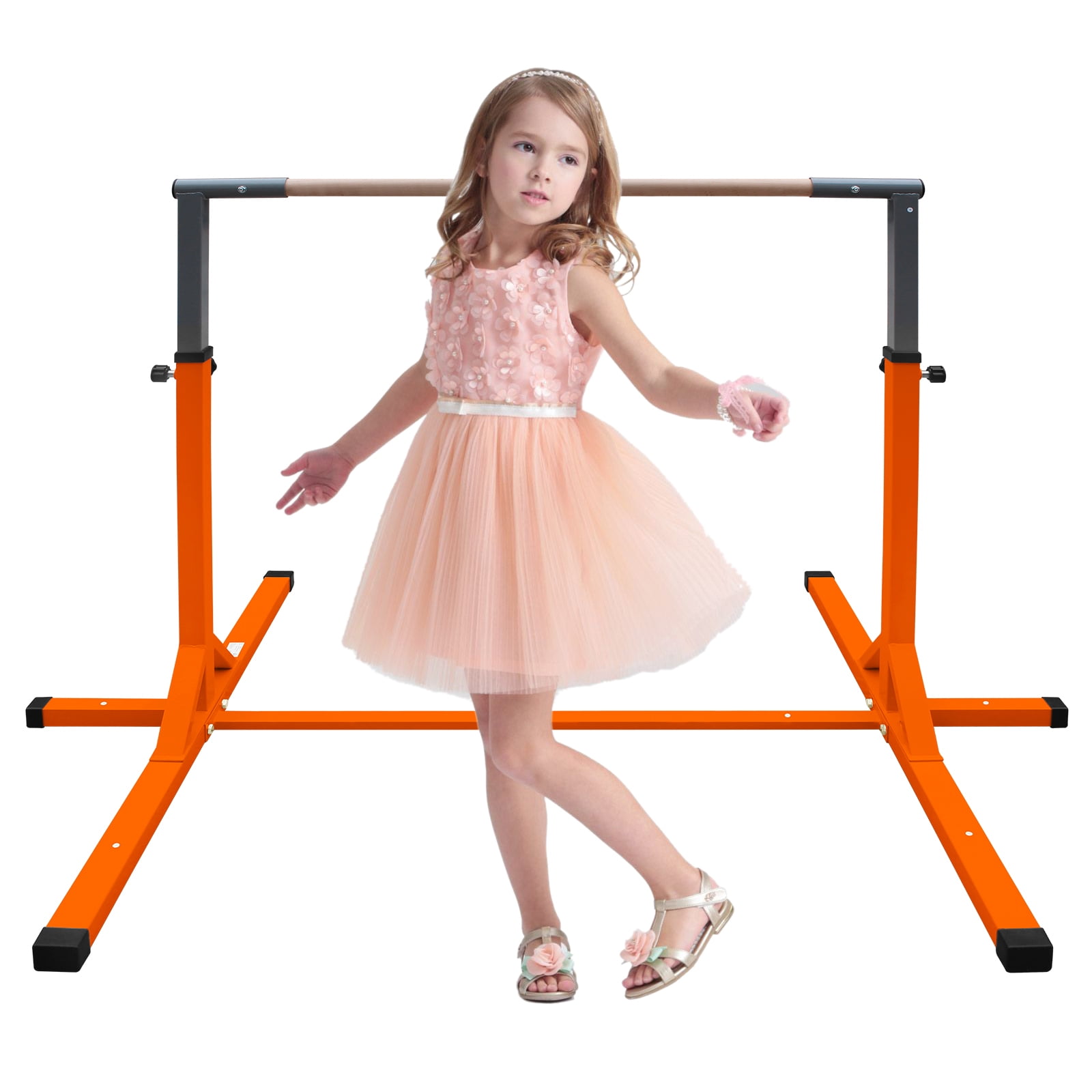 HooKung Gymnastics Bar for Kids, Adjustable Height Gym Bar, Junior ...