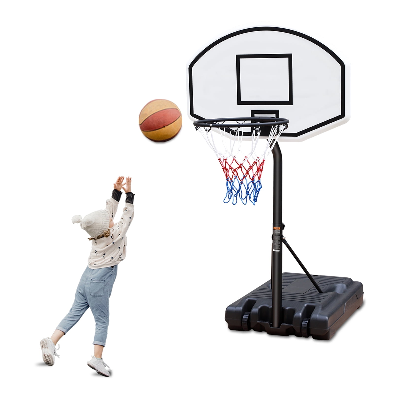 HooKung Poolside Portable Basketball System, Adjustable Height (3ft-4ft ...