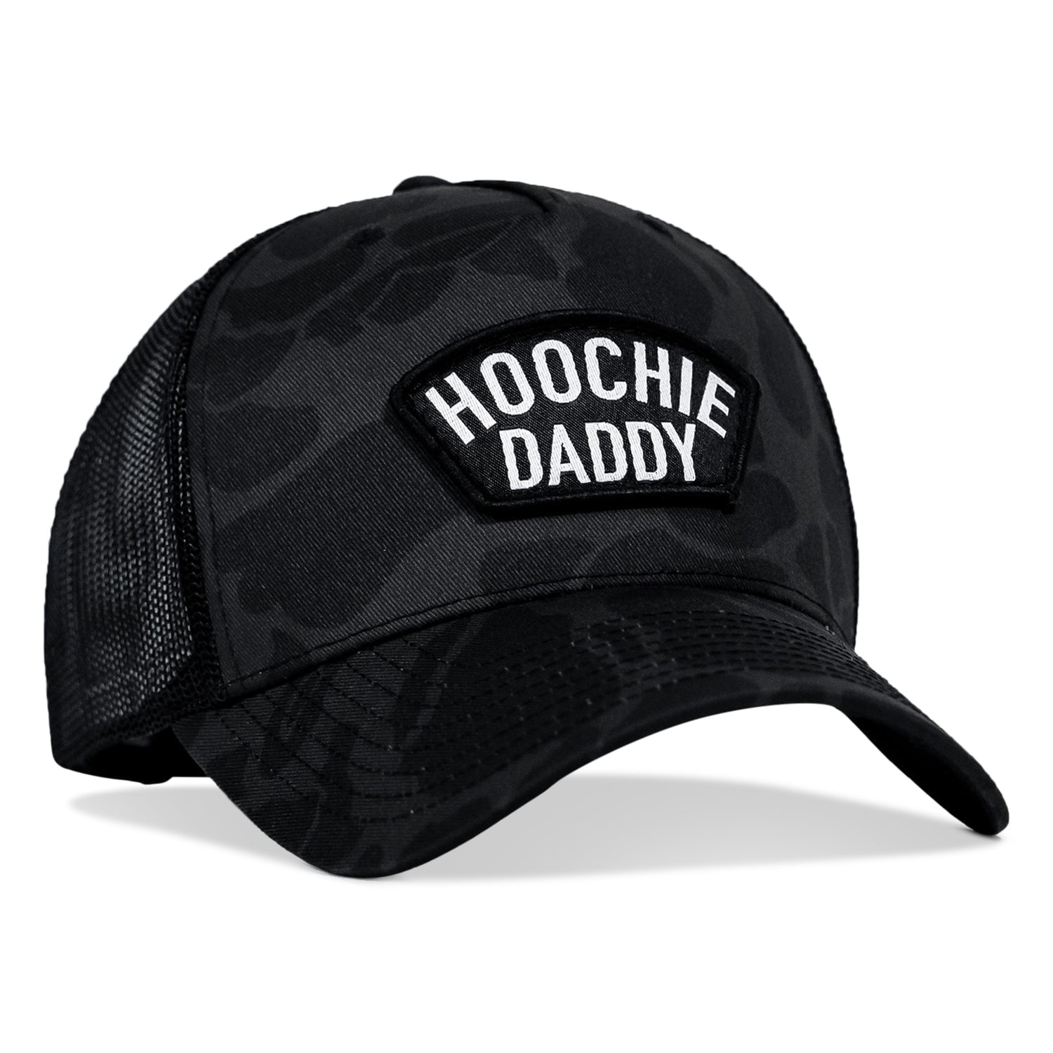 Hoochie Daddy Arched Patch Snapback Hat Black Duck Camo - Walmart.com