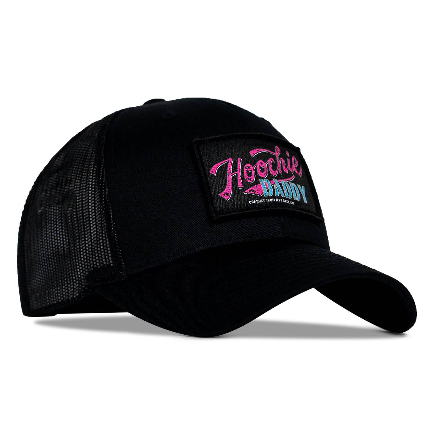 Hoochie Daddy Retro Script Patch Snapback Hat Black / Black - Walmart.com