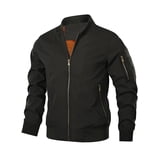 Hood Crew Men's Bomber Jacket Casual Zipper Coat Lightweight Long ...