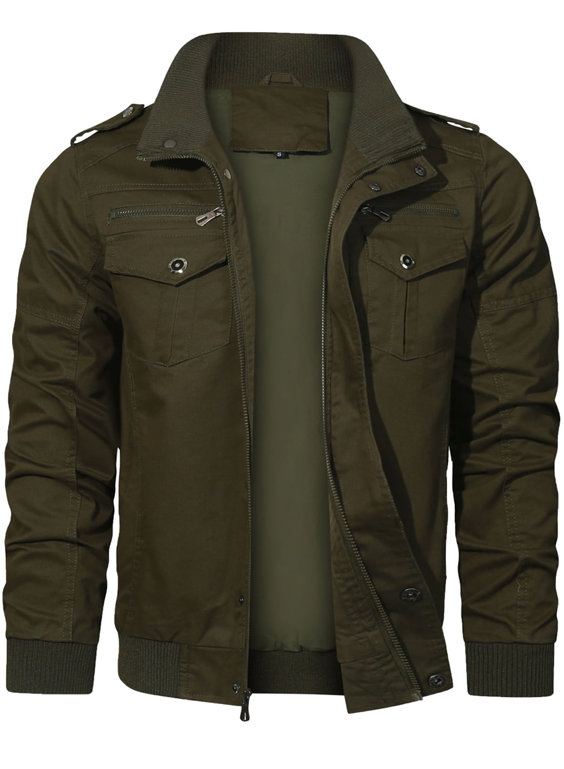 Hood Crew Men's Casual Jacket Military Tactical Windbreaker Outwear ...