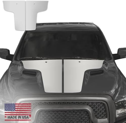 Hood Dual Rebel Racing Stripe Vinyl Graphic Kit for Dodge Ram 1500 ...