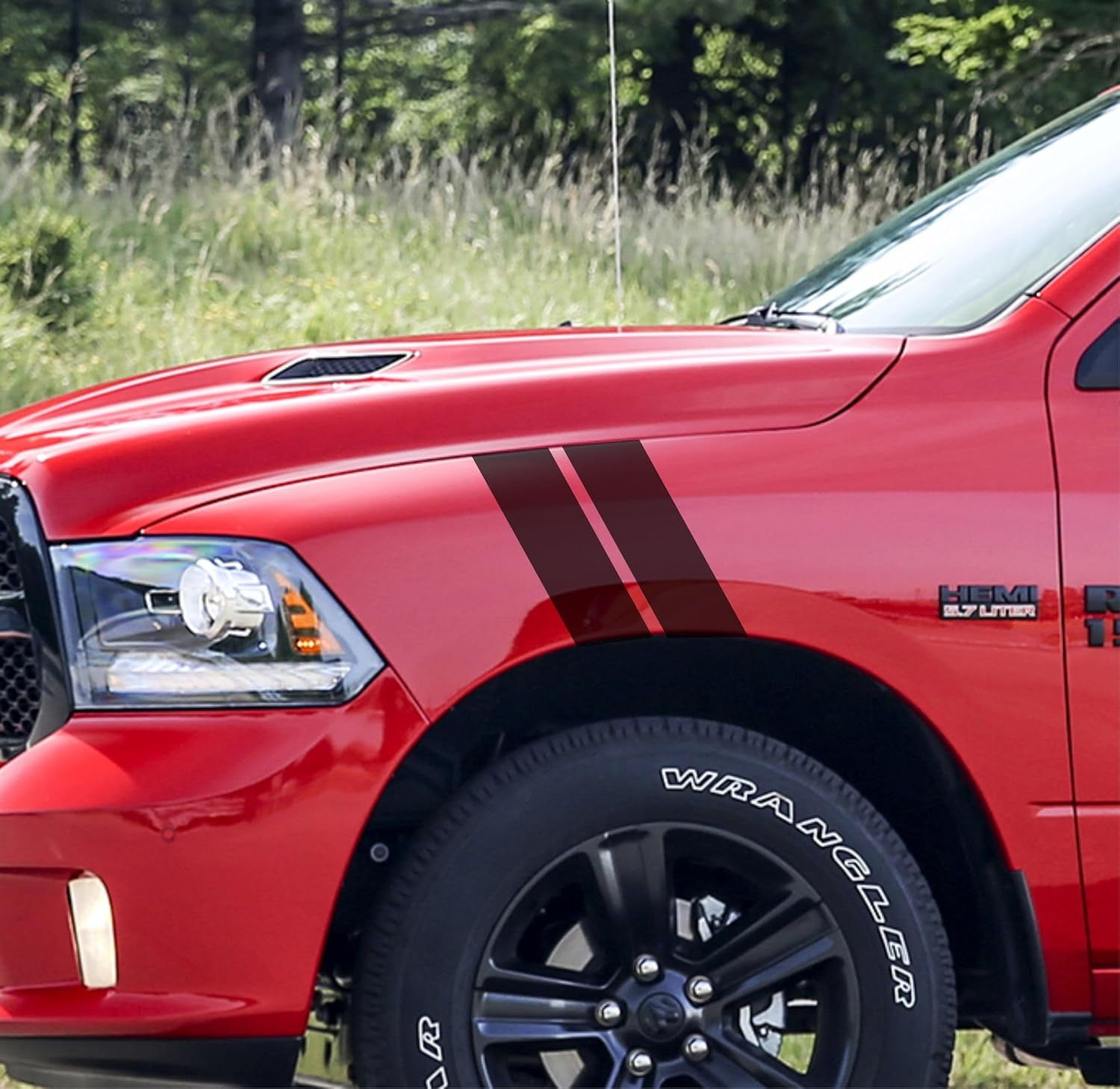 Hood Hash Marks For Dodge Ram 1500 Decals Racing Vinyl Stripes | Truck ...