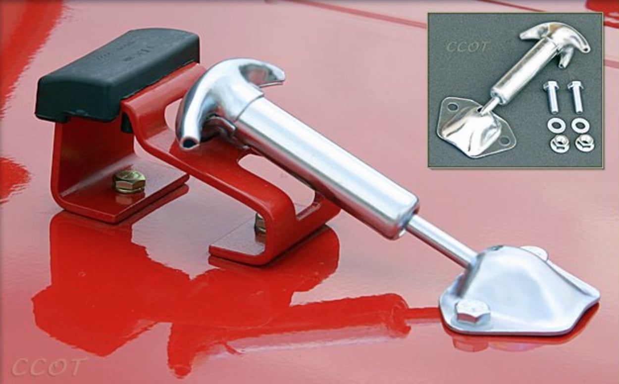 Hood Hook - Windshield - Kit - w/Hdwr - Stainless - Pair - AFT Mrkt ...
