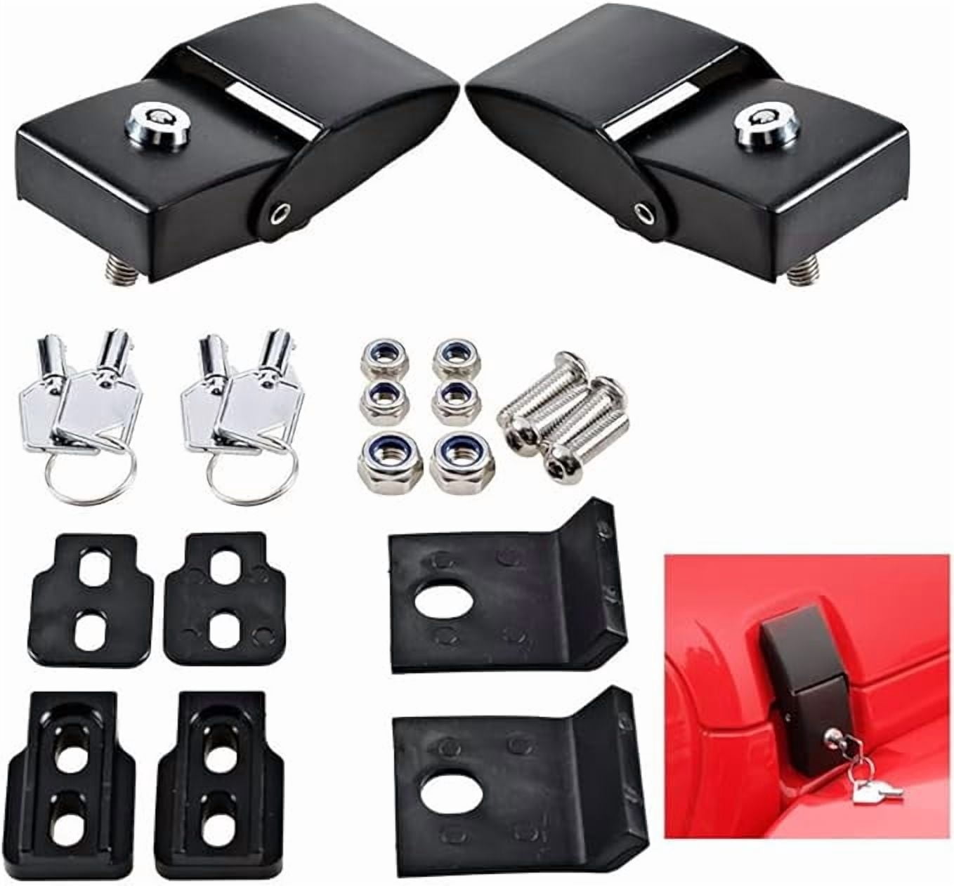 Hood Latch Lock - 2pcs Locking Hood Latches Catch Kit with Keys for ...