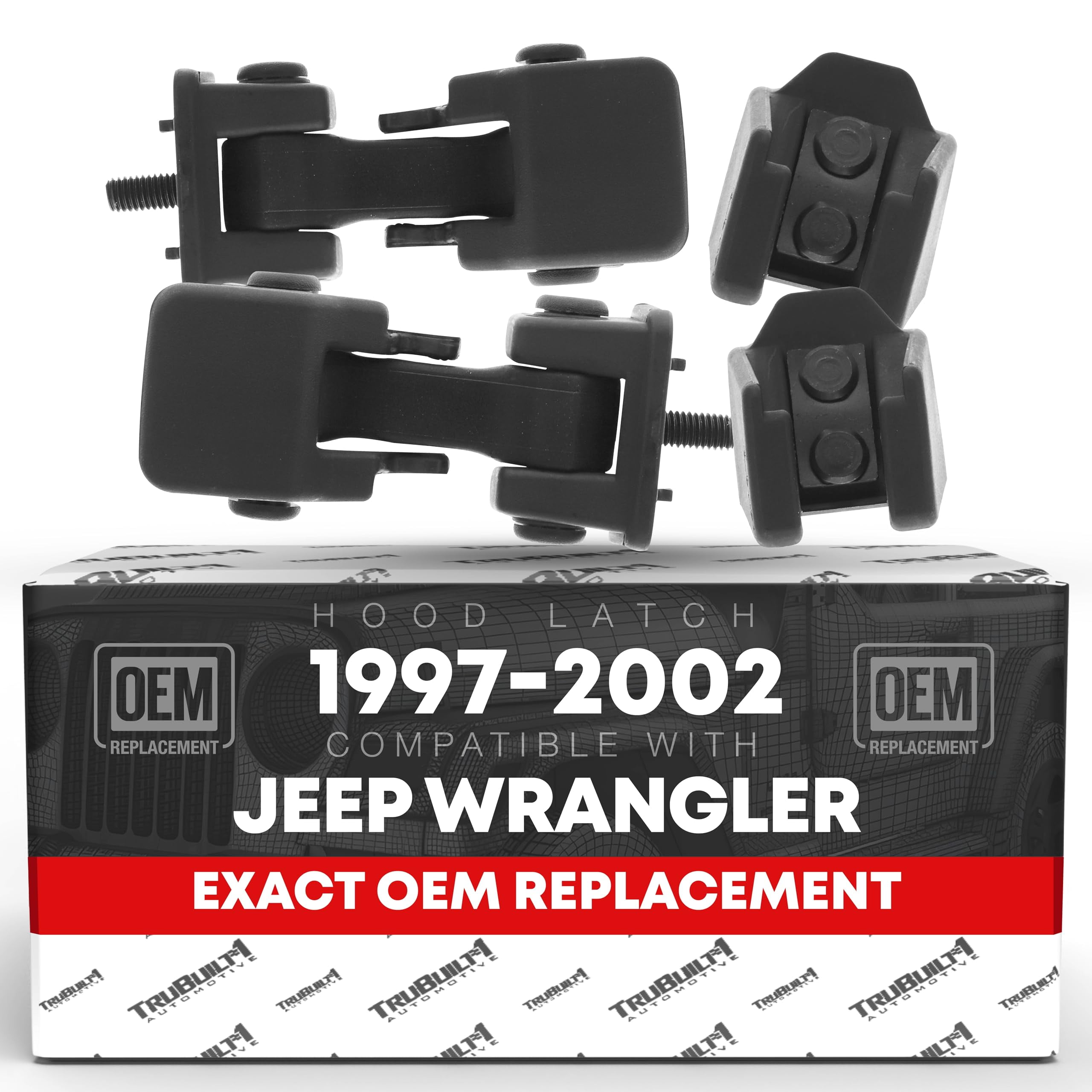 Hood Latch Replacement Set, Driver and Passenger Side - Compatible with ...