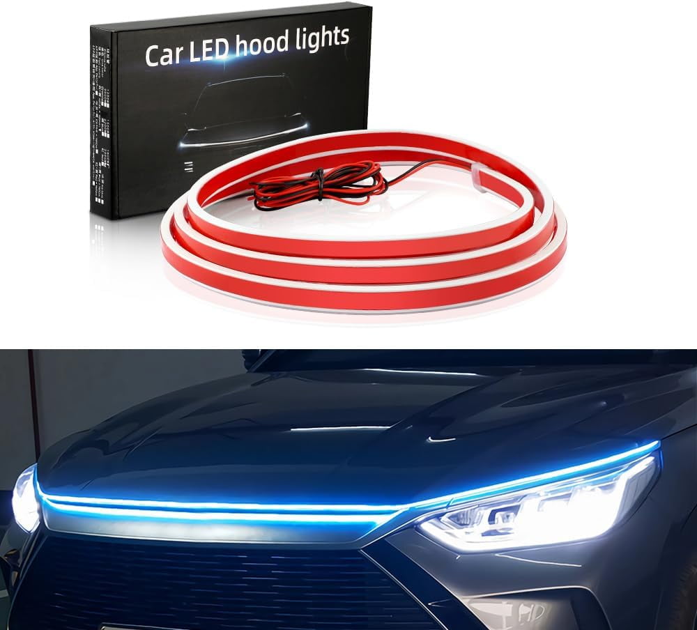 Hood Light Strip LED Exterior DRL Lighting Bar for Cars SUVs Trucks ...