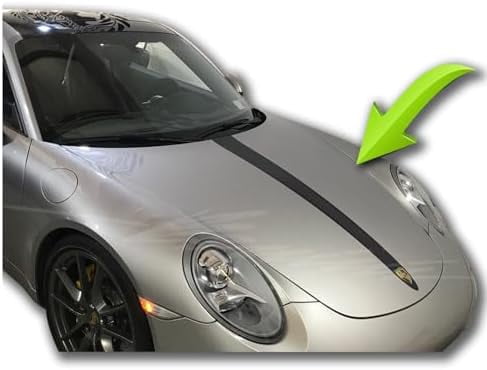 Hood Racing Stripes Vinyl Decals Graphics Kit - Compatible with Porsche ...