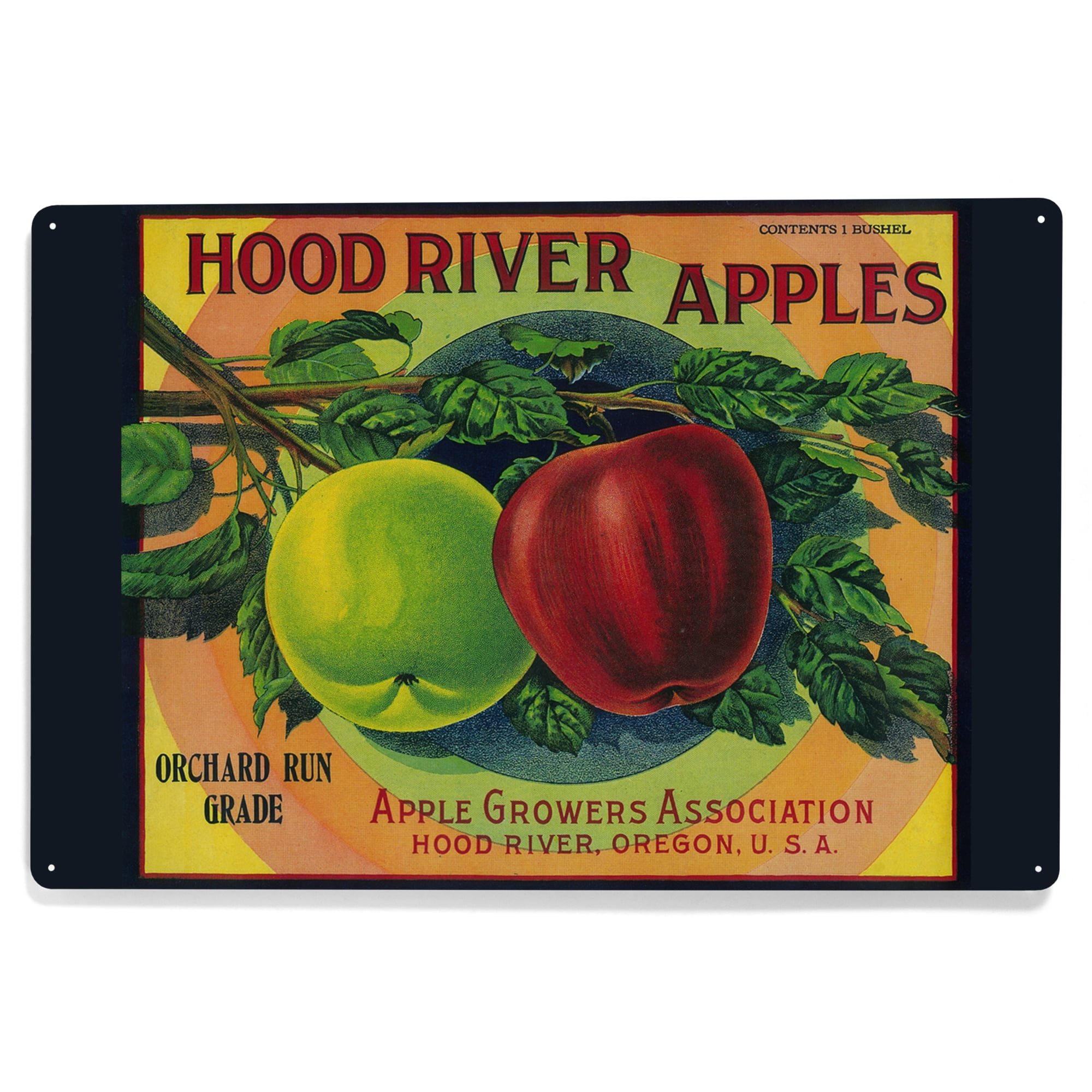 Hood River Apple Crate Label (12x18 Aluminum Art, Indoor Outdoor Metal ...