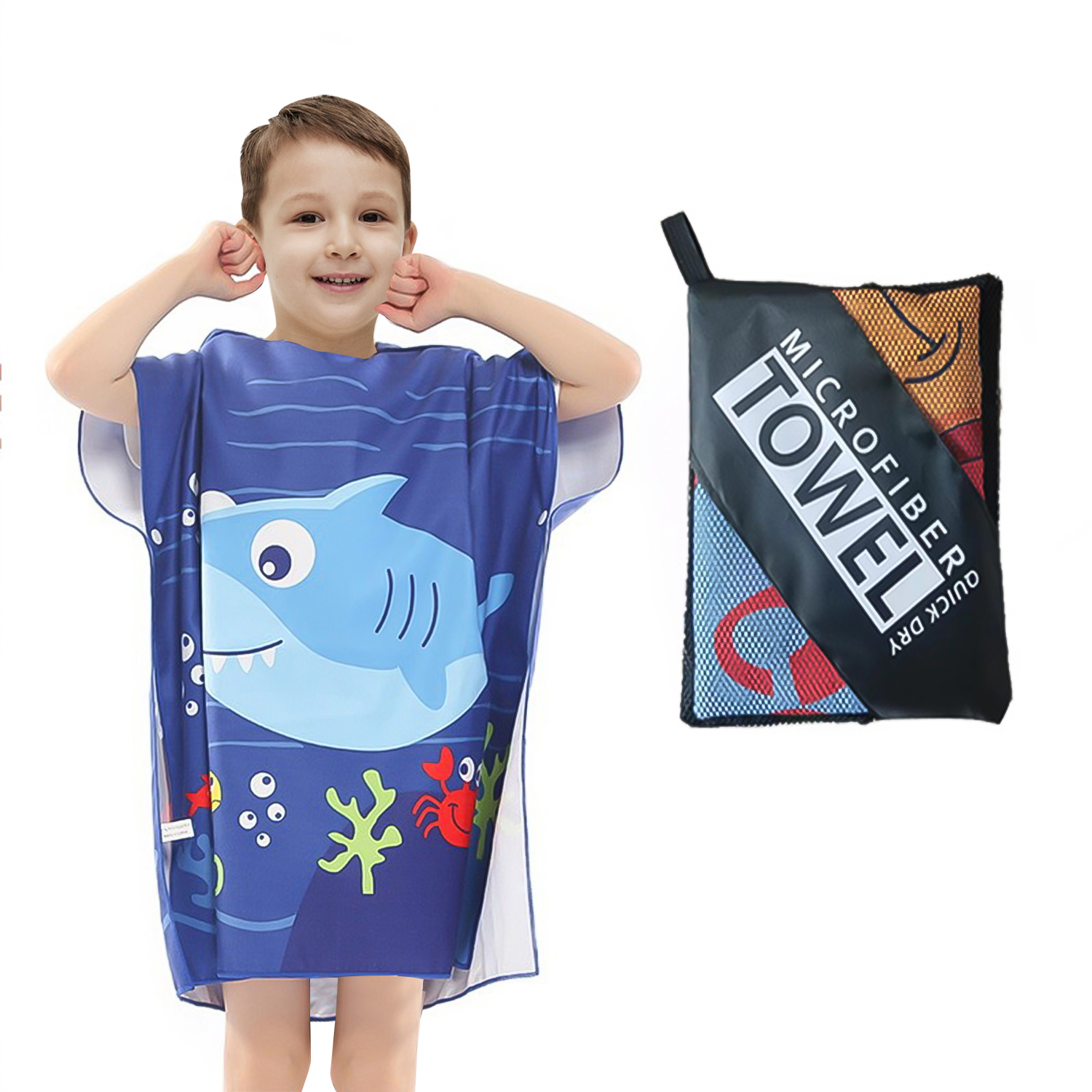 Flyingstar Surf Towel Robe, Quick Dry Beach Wetsuit Changing / Bath ...