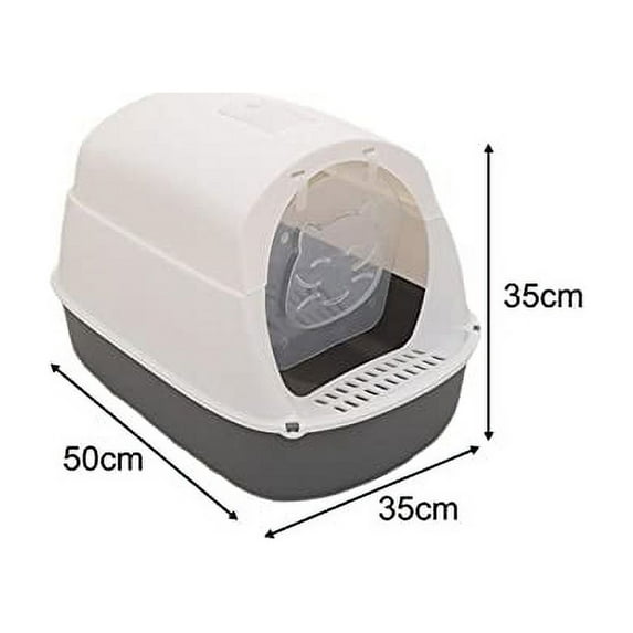 Hooded Cat Litter Box Enclosed Cat Toilet Kitty Litter Tray Litter Box ...